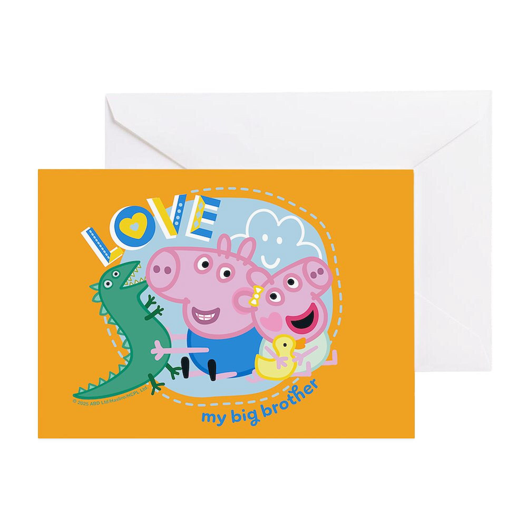 CafePress - Peppa Pig: Love My Big Brother - Greeting Card, Blank ...