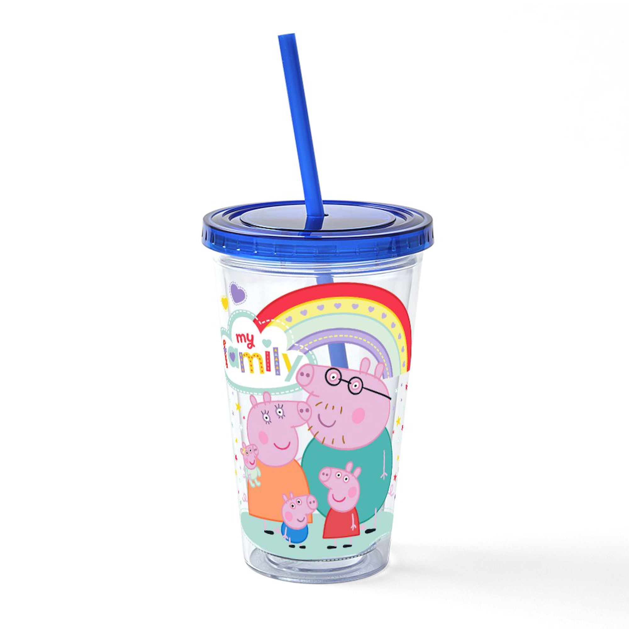 CafePress - Peppa Pig: My Family - 16 Ounce Classic Clear Insulated ...