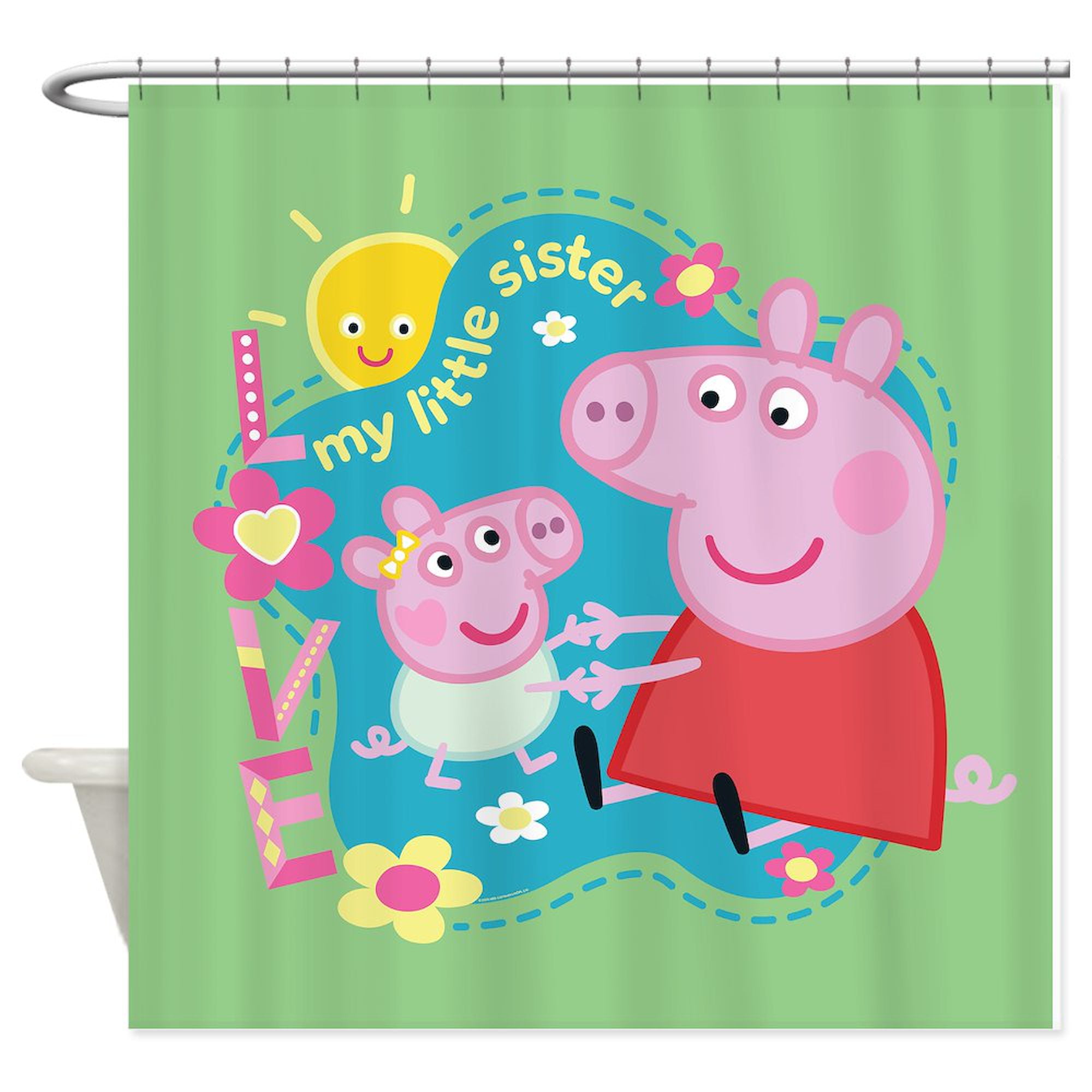 CafePress - Peppa Pig: My Little Sister - Unique Fabric Shower Curtain ...