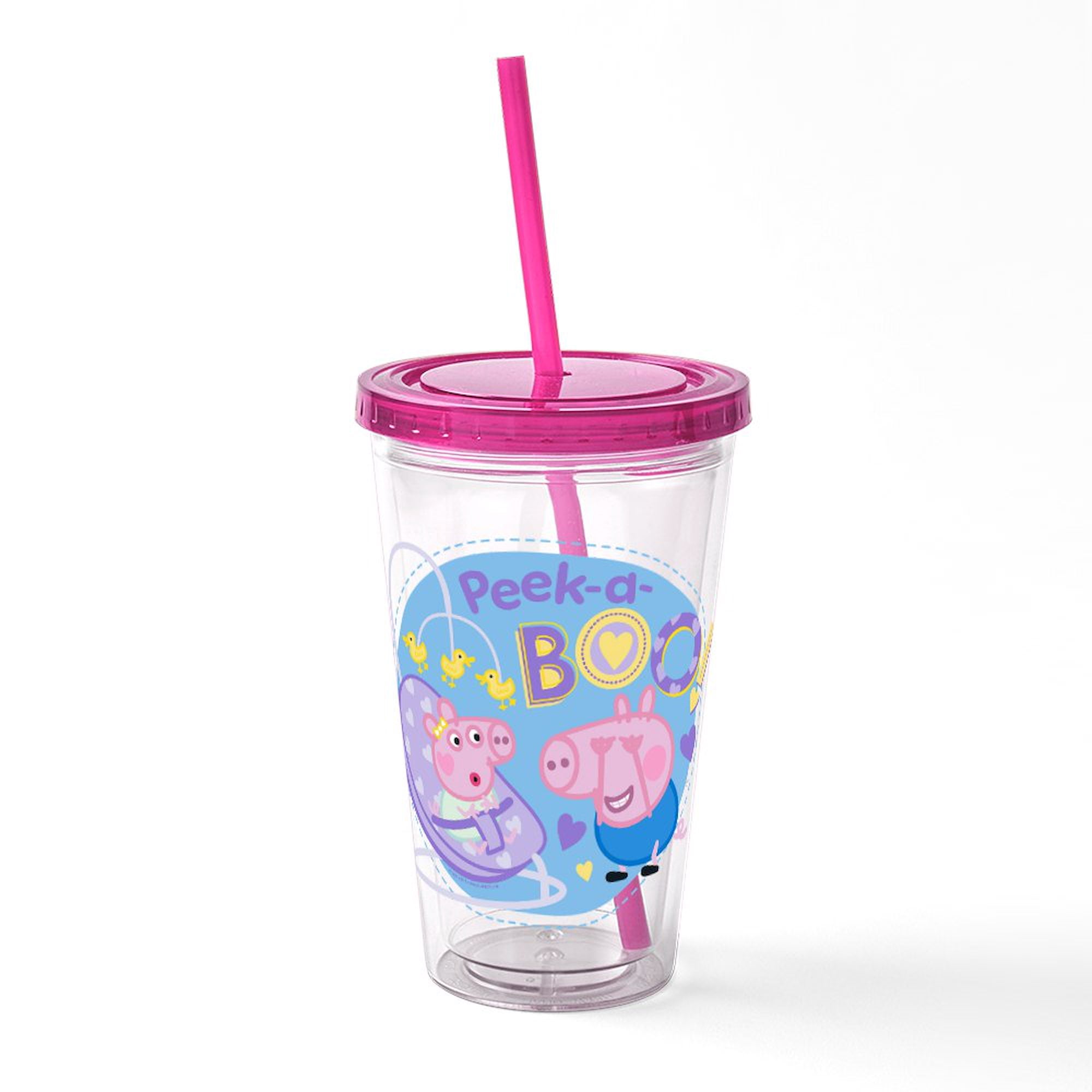 CafePress - Peppa Pig: Peek A BOO! - 16 Ounce Classic Clear Insulated ...