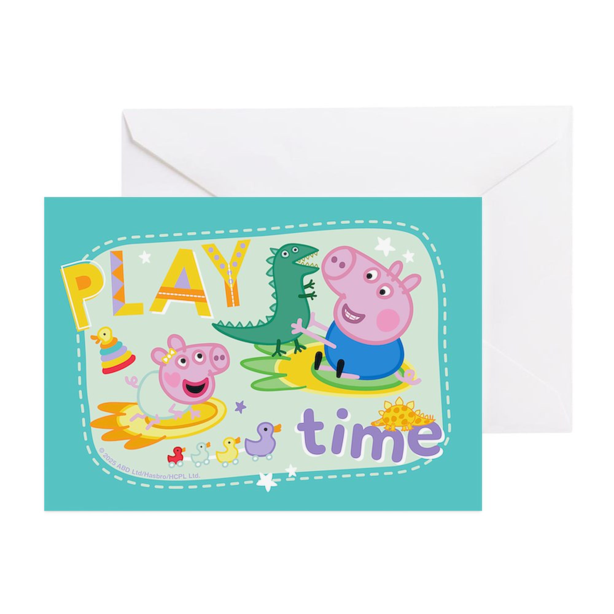CafePress - Peppa Pig: Play Time - Greeting Card (20-pack), Note Card ...