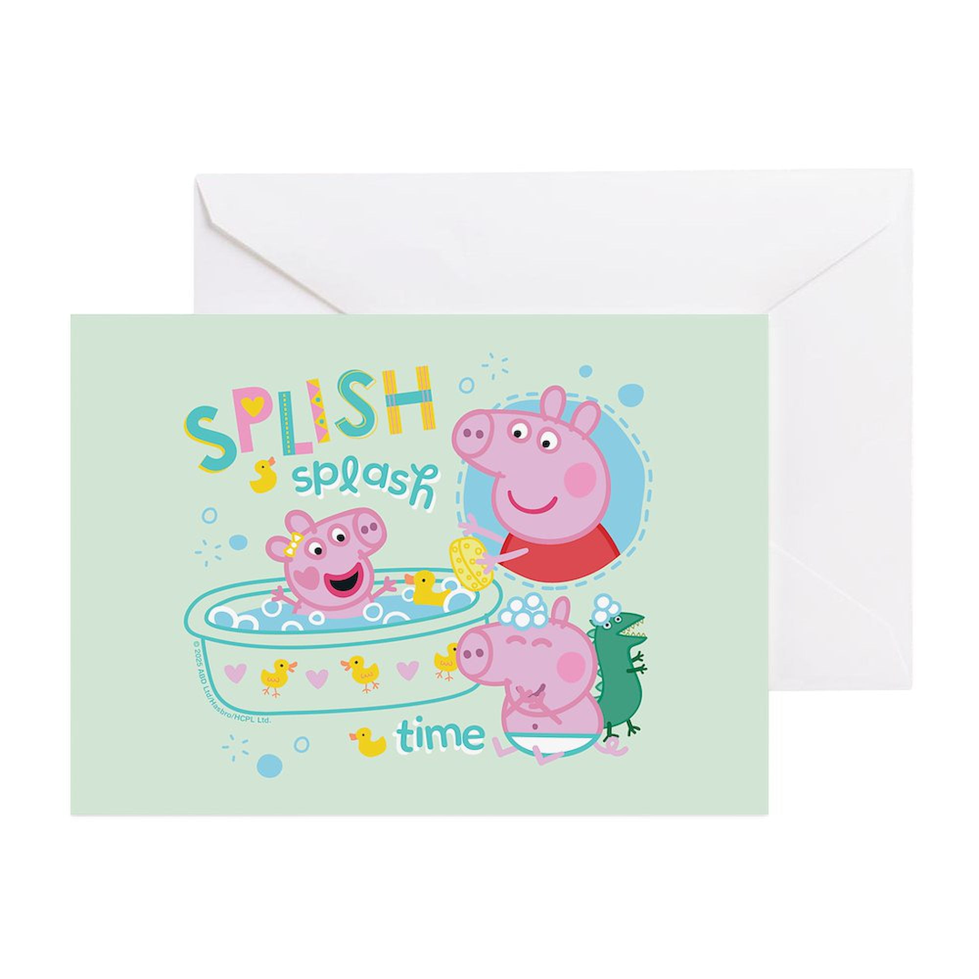 CafePress - Peppa Pig: Splish Splash - Greeting Card (20-pack), Note ...