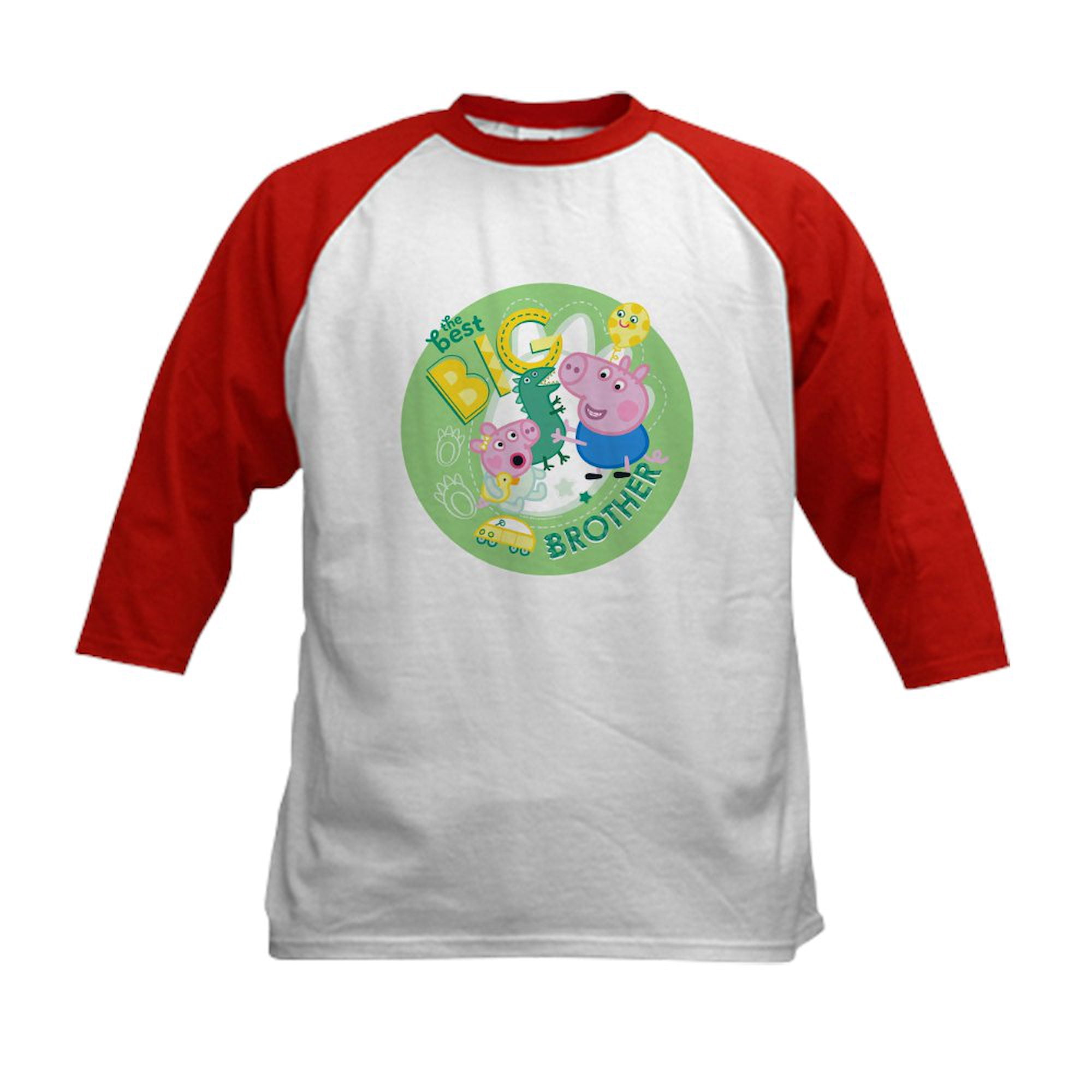 CafePress - Peppa Pig: The Best Big Brother Kids Baseball T Shirt ...