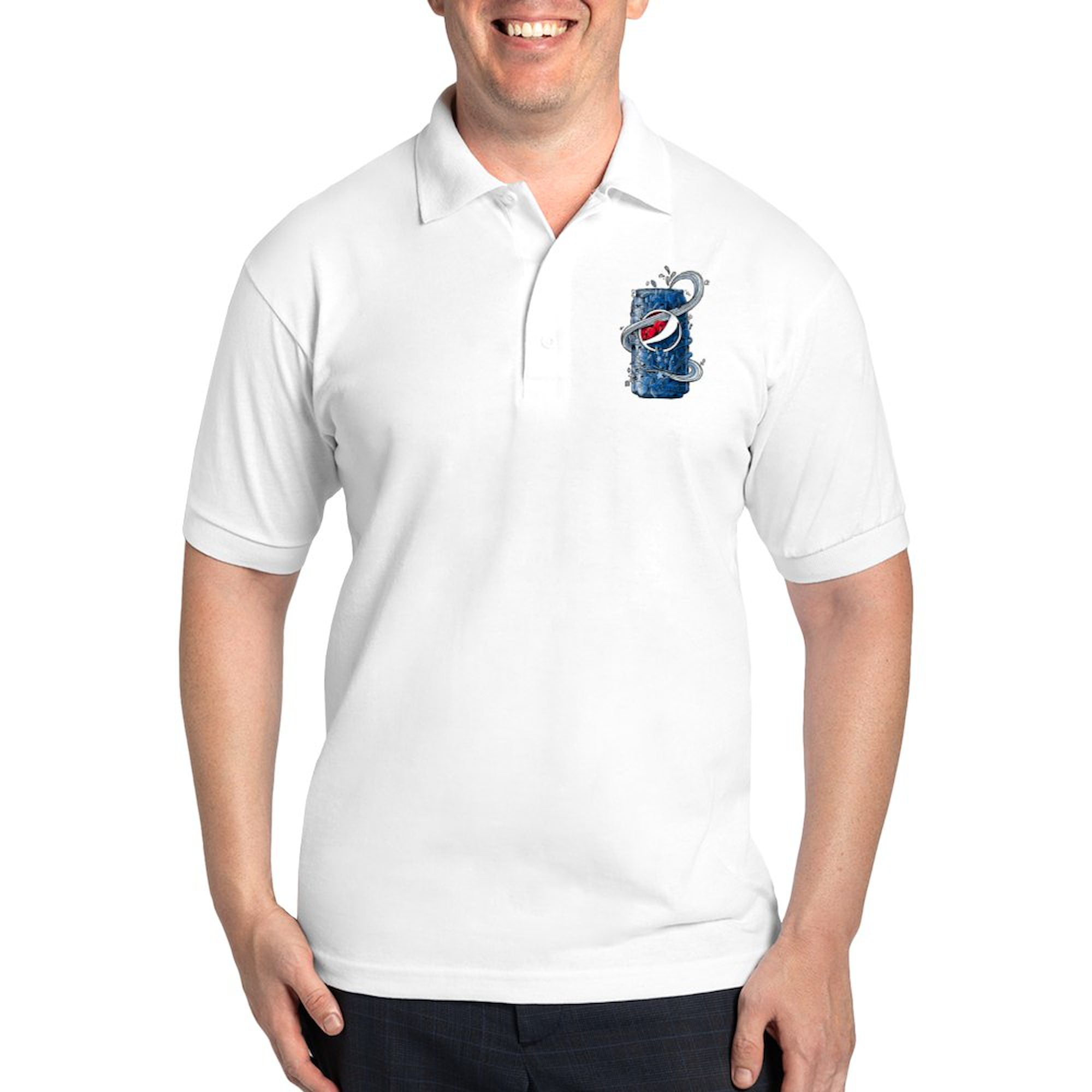 CafePress - Pepsi Can Doodle Polo Shirt - Golf Shirt, Pique Knit Golf ...