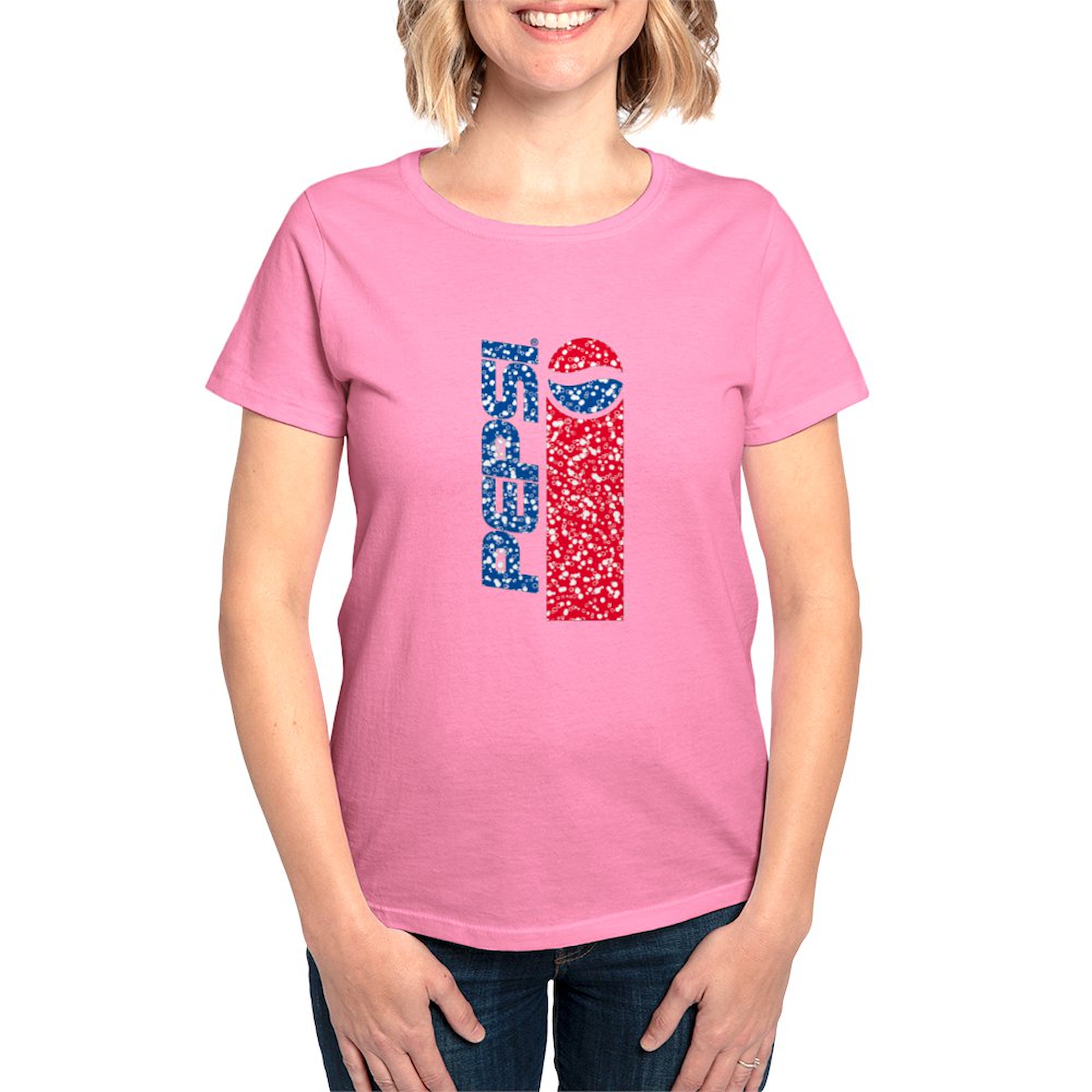 CafePress - Pepsi Flashback Bubbles Women's Classic T Shirt - Women's ...