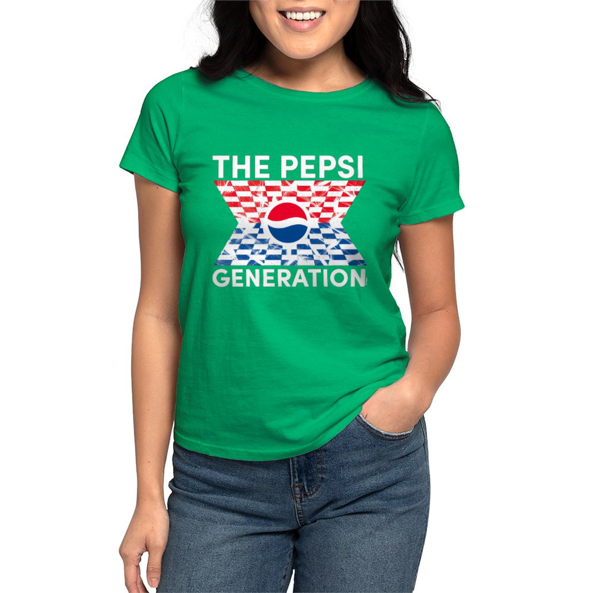 CafePress - Pepsi Generation Checkered Women's Classic T Shirt - Women ...