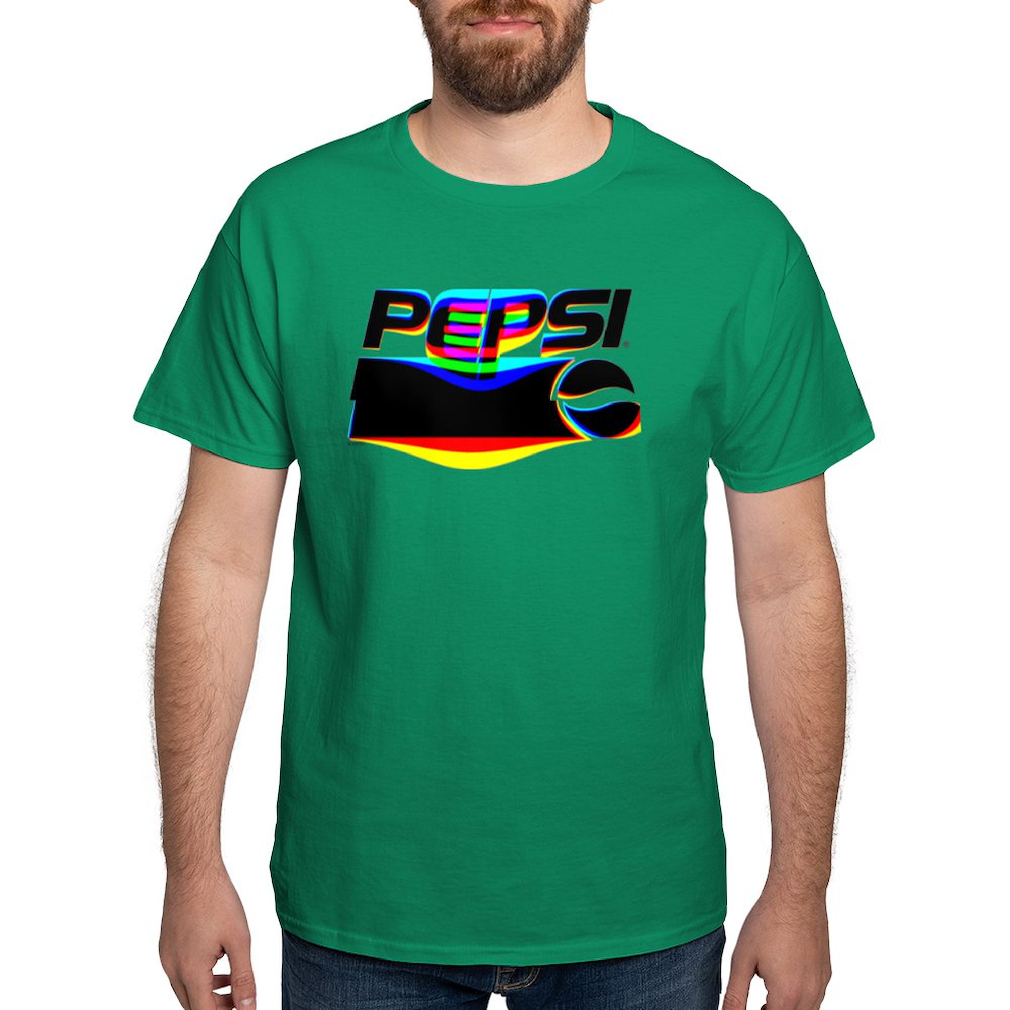 CafePress - Pepsi Logo Glitch White T Shirt - Men's Classic Graphic ...