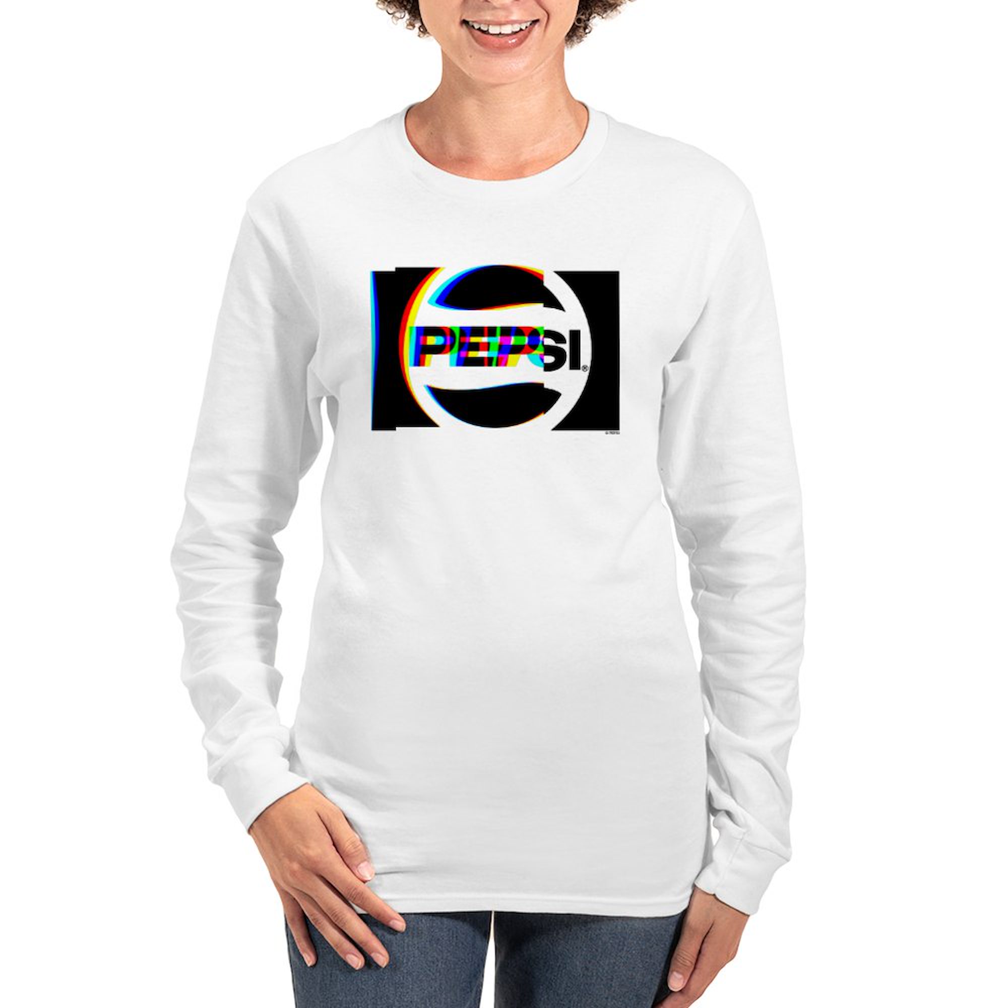 CafePress - Pepsi Logo Glitch Women's Long Sleeve T Shirt - Women's ...