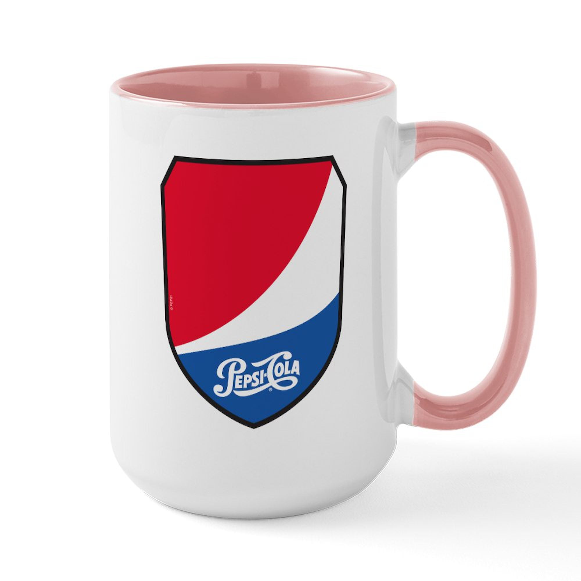CafePress - Pepsi Varsity Badge 2 - 15 oz Ceramic Large White Novelty ...