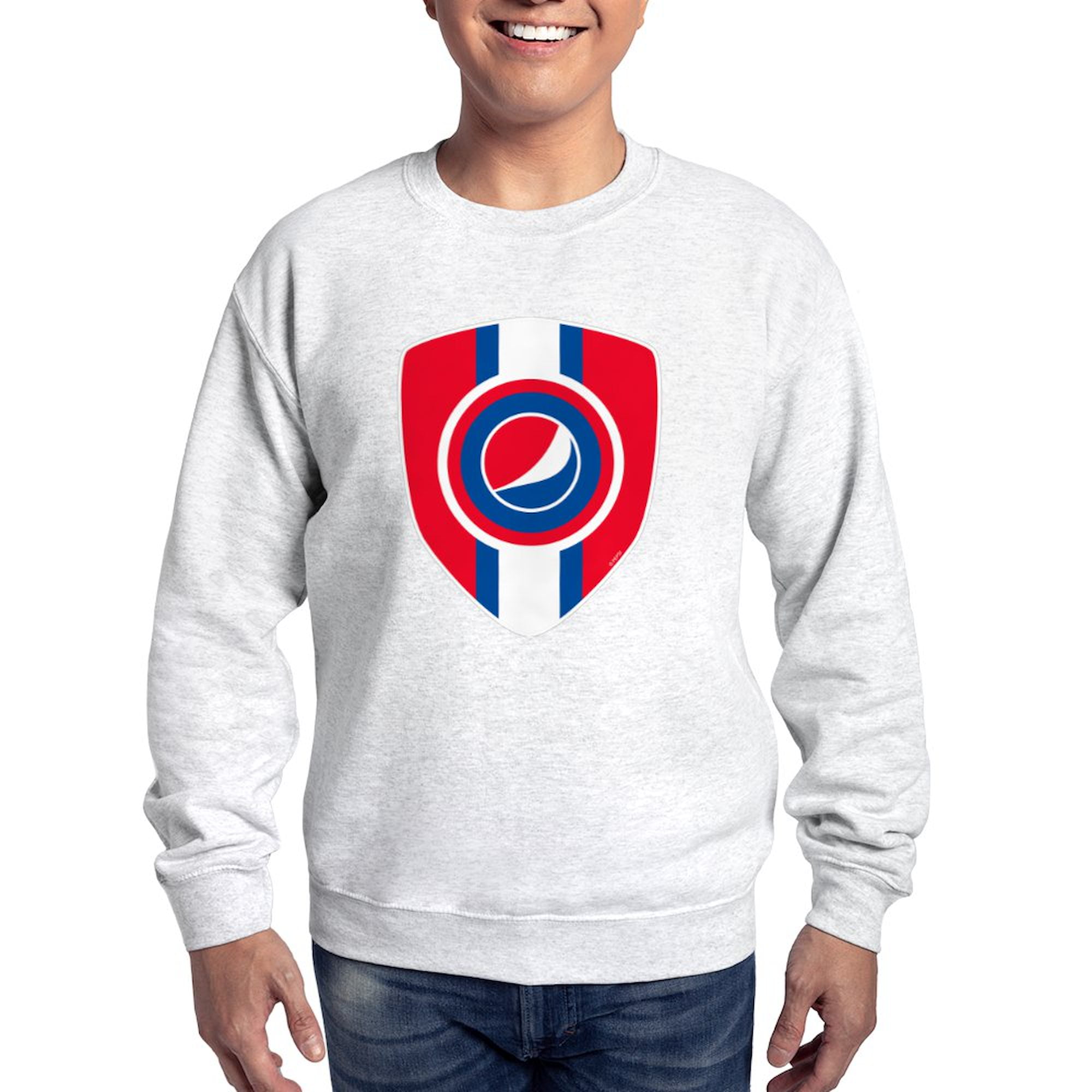 CafePress - Pepsi Varsity Badge 6 Sweatshirt - Crew Neck Sweatshirt ...