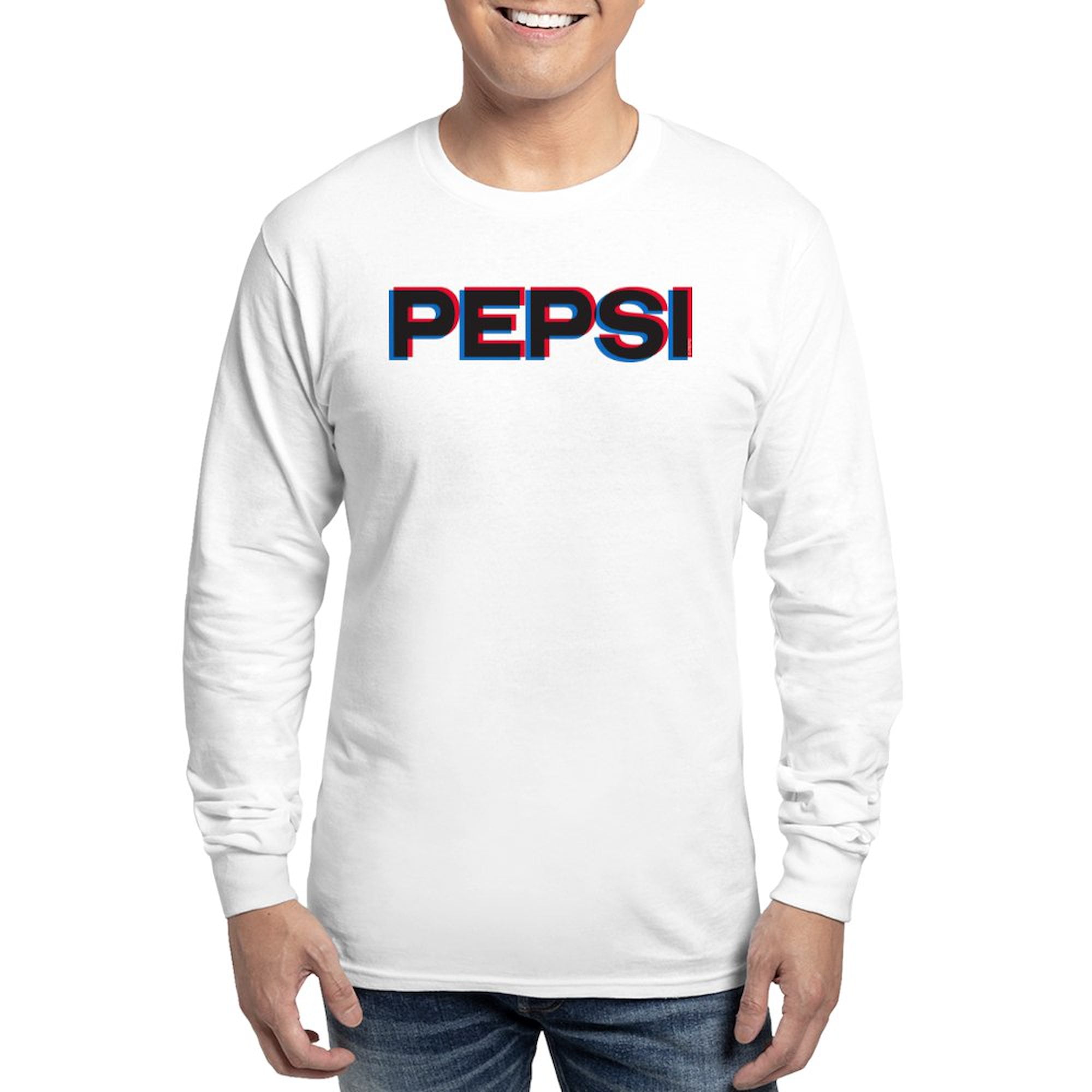 CafePress - Pepsi Varsity Logo Long Sleeve T Shirt - Unisex Cotton Long ...