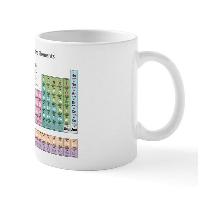 CafePress - Periodic Table Mug - 11 oz Ceramic Mug - Novelty Coffee Tea ...
