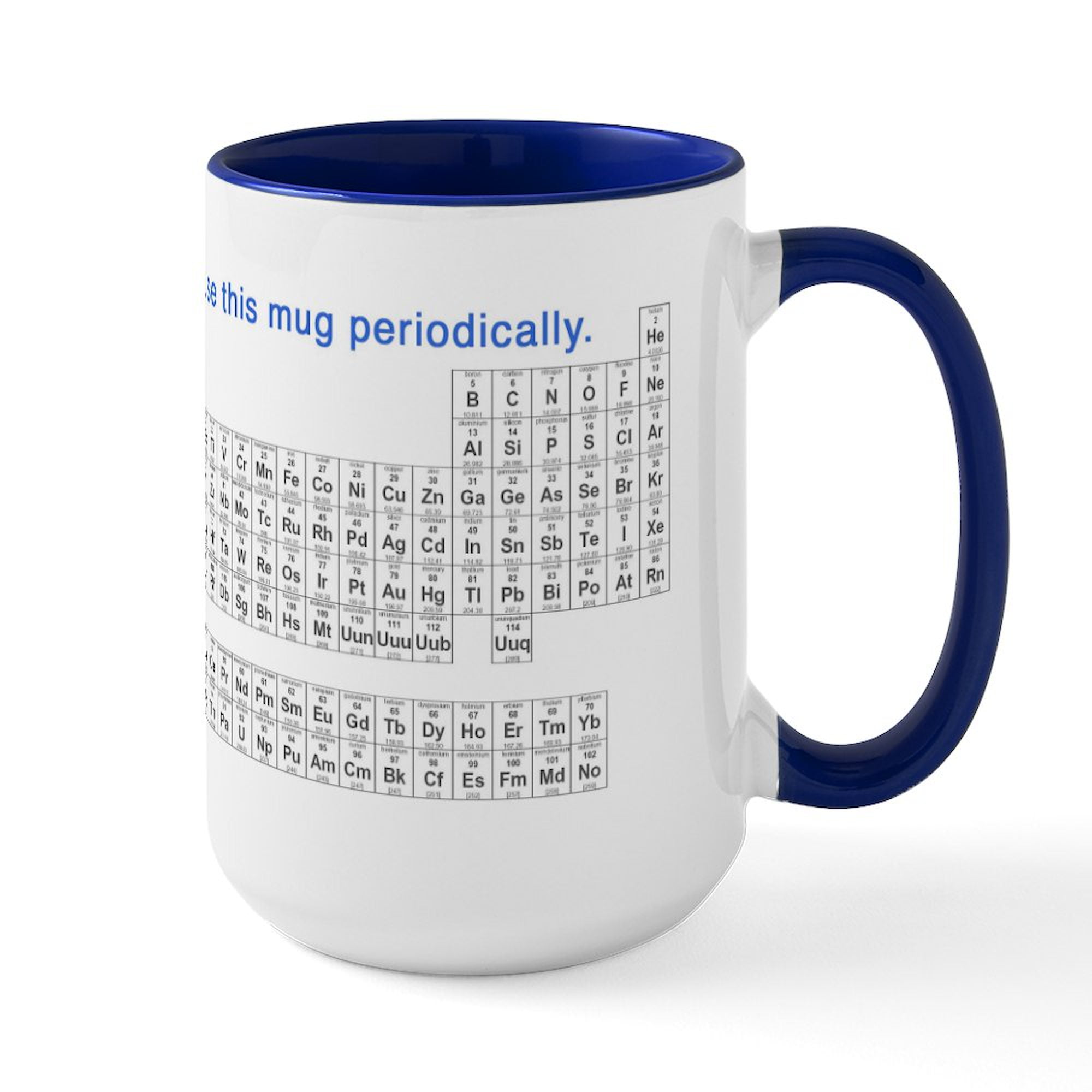 CafePress - Periodic Table Mug Ceramic Mug - 15 oz Ceramic Large White ...