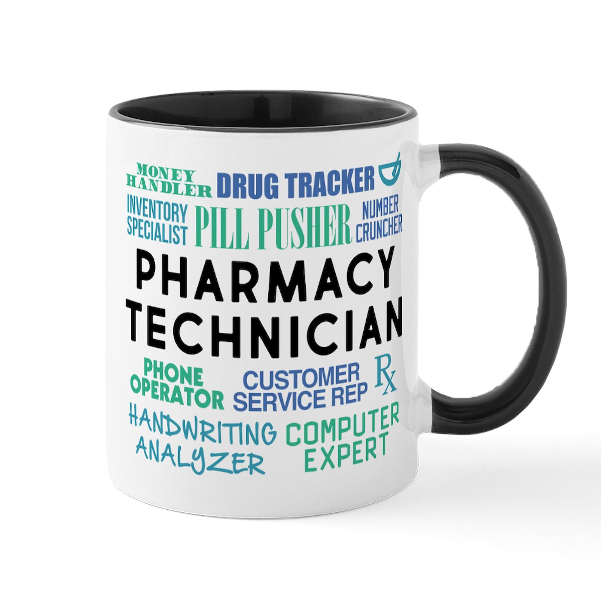 CafePress - Pharmacy Technician Word - 11 oz Ceramic Mug - Novelty ...