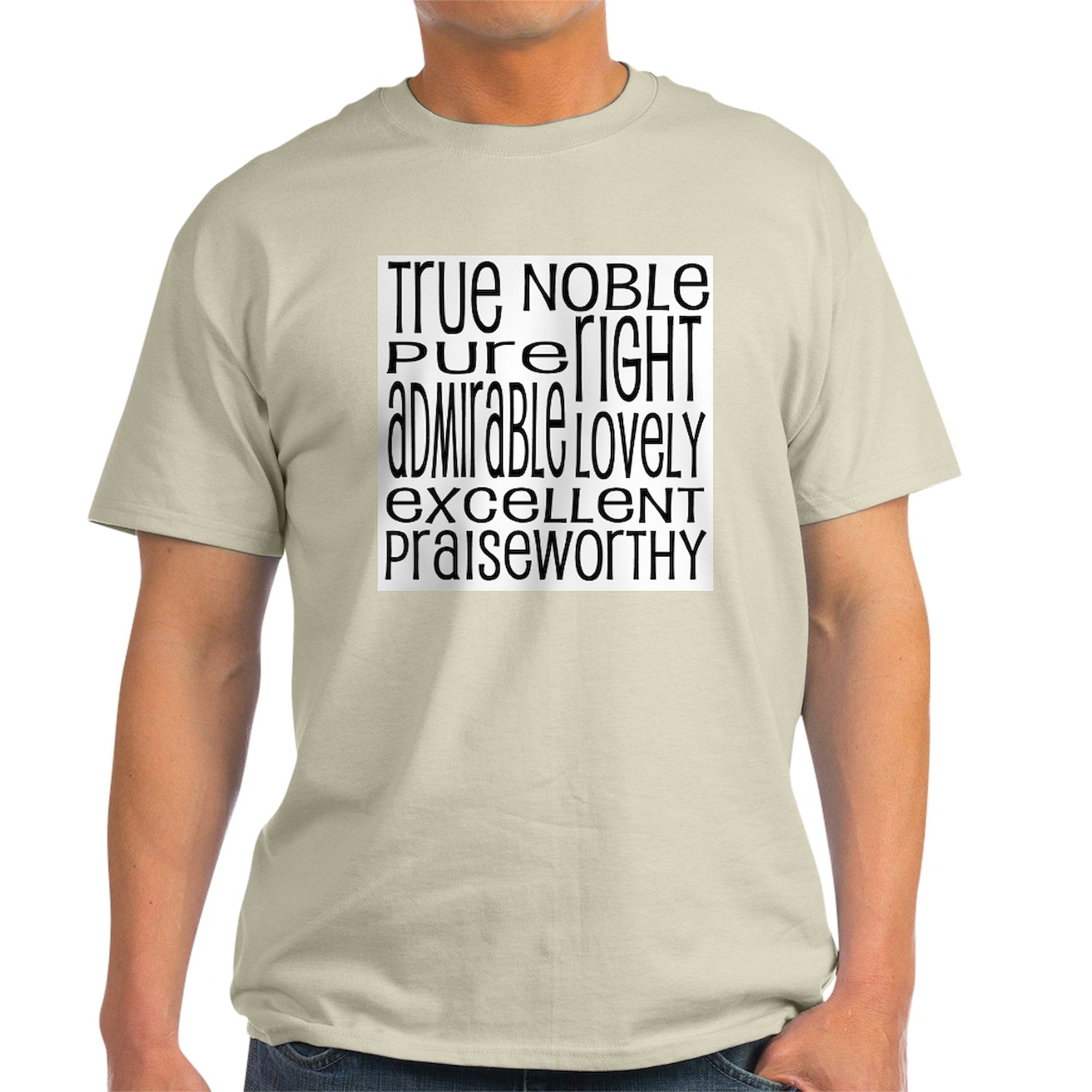 CafePress - Philippians 4:8 Word Art Light T Shirt - Men's Classic ...