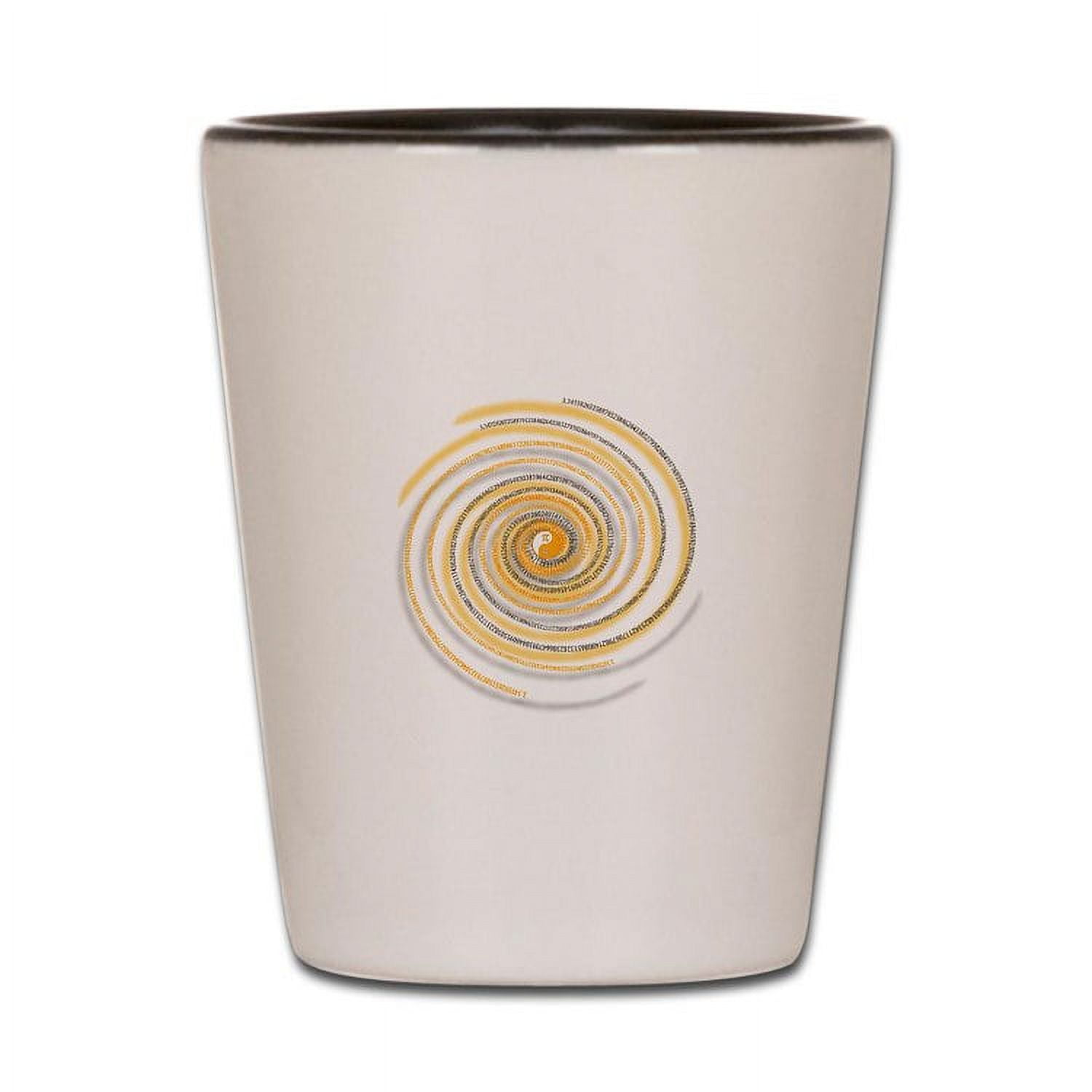 CafePress - Pi Swirl - White/Black Shot Glass, Unique and Funny Shot ...