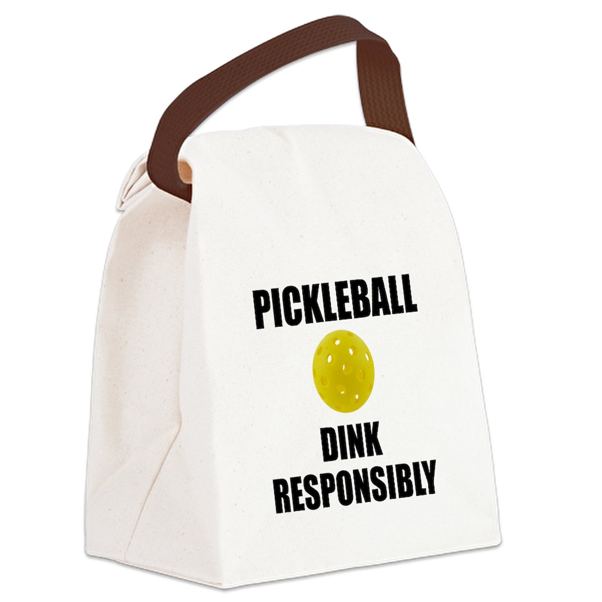 CafePress - Pickleball Dink Responsibly - Canvas Lunch Bag with Strap ...