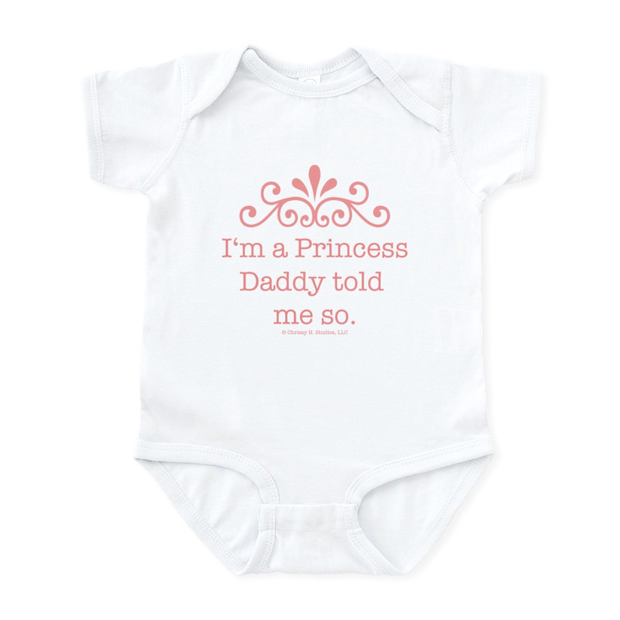 CafePress - Pink Daddy's Princess Onesie Bodysuit Creeper - Baby Light ...