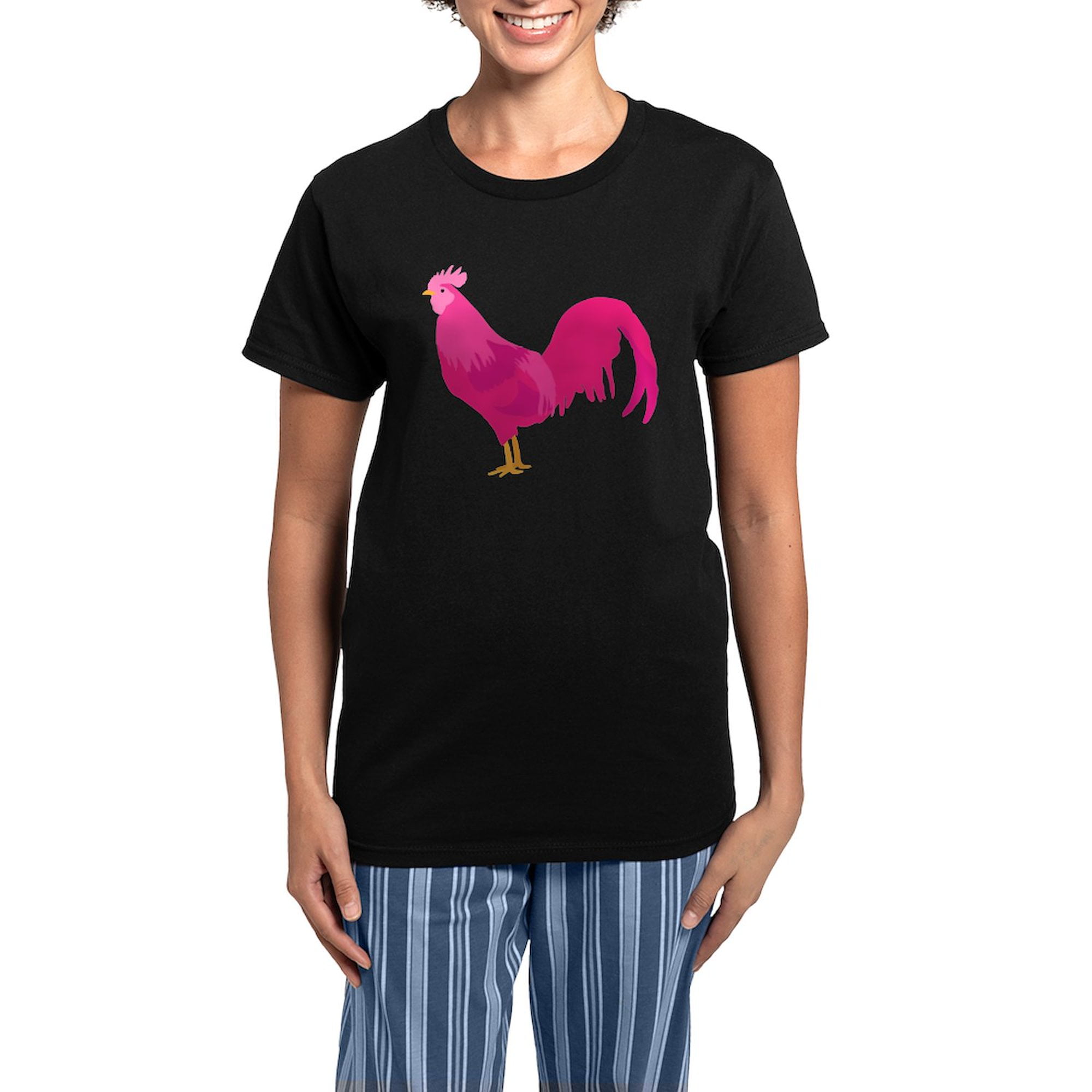CafePress - Pink Rooster Women's Dark Pajamas - Women's Short Sleeve ...