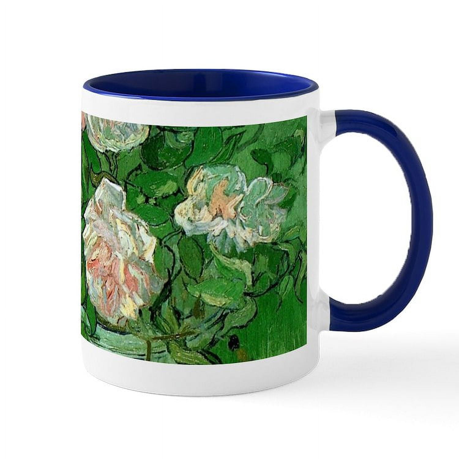 CafePress - Pink Roses By Vincent Van Gogh Mugs - 11 oz Ceramic Mug ...