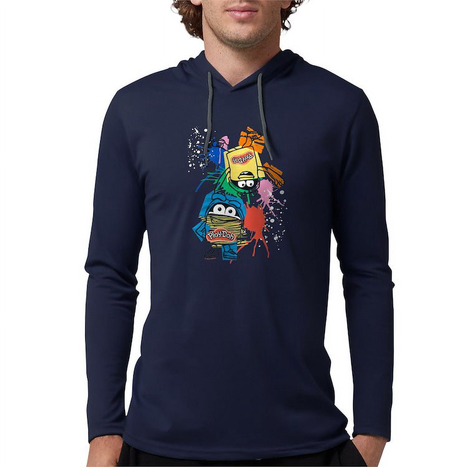 CafePress - Play Doh Cans Splatter Long Sleeve T Shirt - Mens Hooded ...