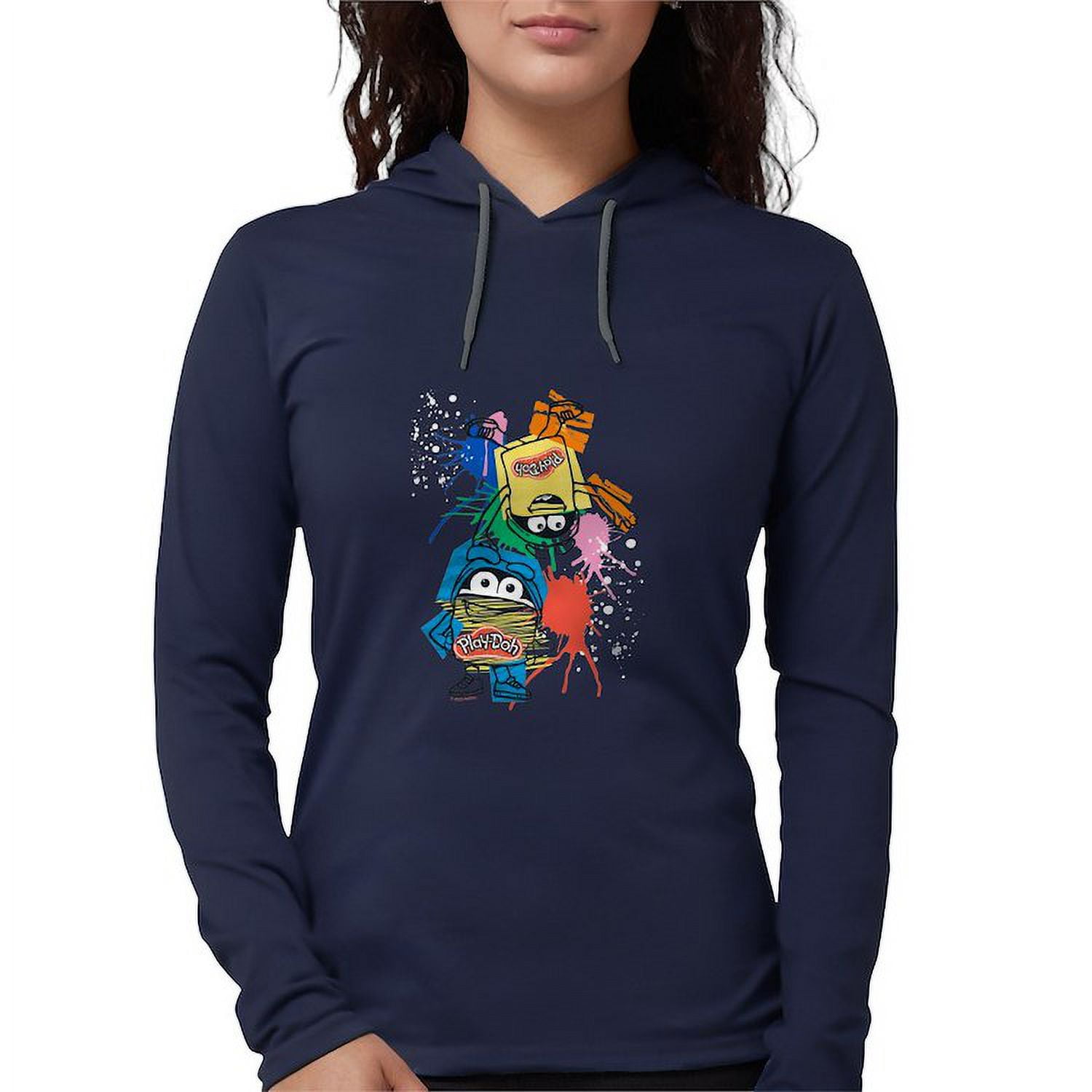 CafePress - Play Doh Cans Splatter Long Sleeve T Shirt - Womens Hooded ...