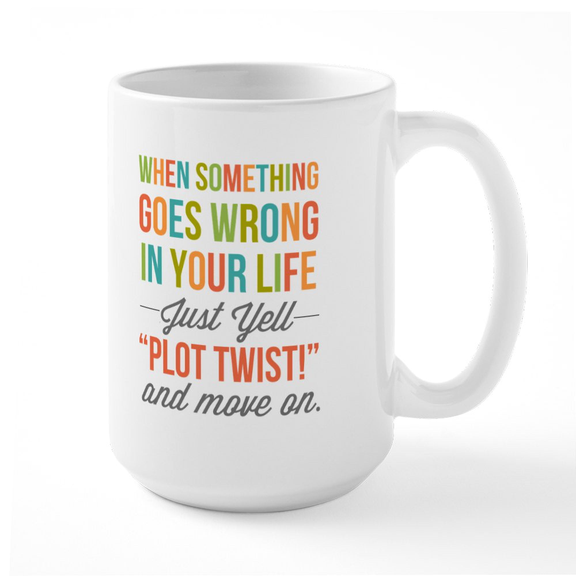 CafePress - Plot Twist Large Mug Mugs - 15 oz Ceramic Large White ...