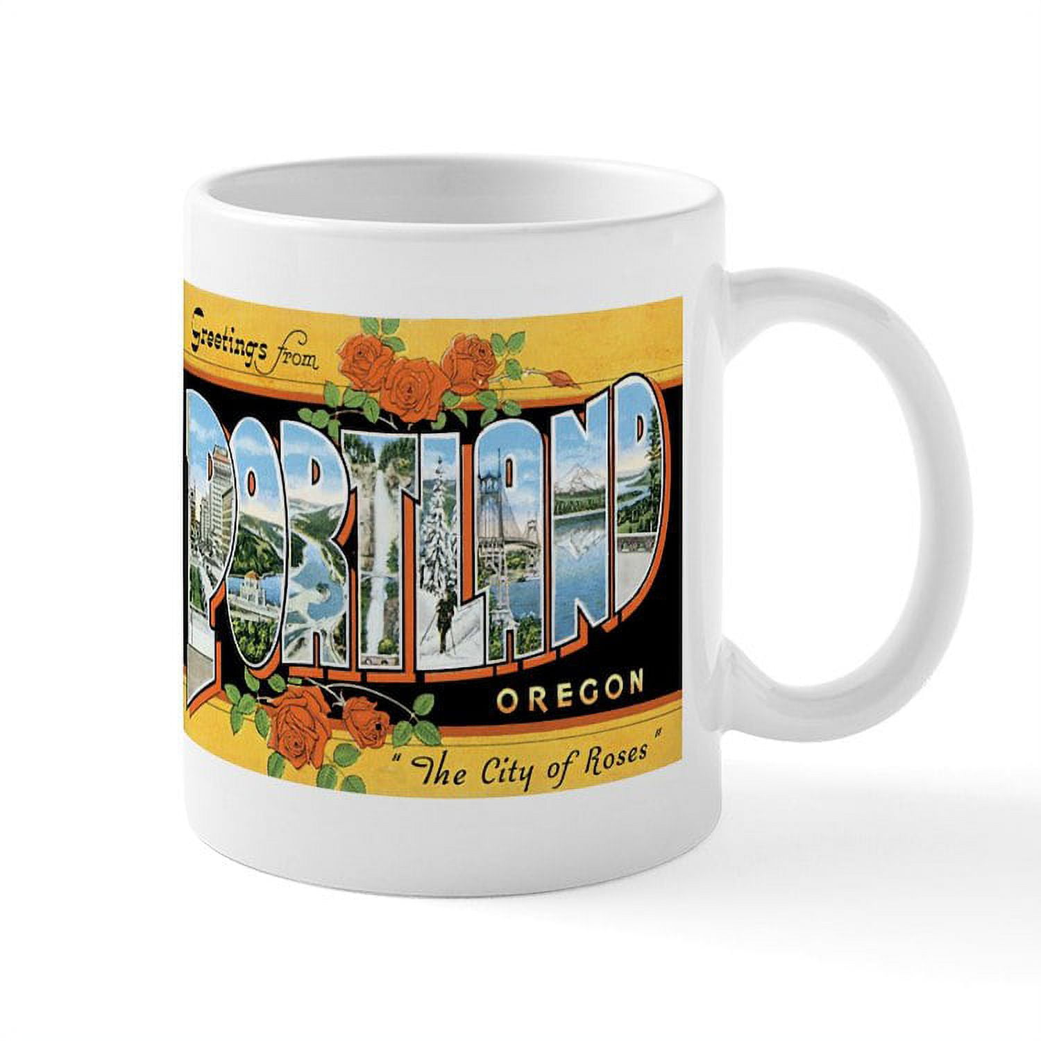 CafePress - Portland Oregon OR Mug - 11 oz Ceramic Mug - Novelty Coffee ...