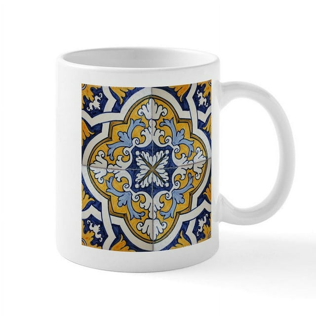 CafePress - Portuguese Tiles Designs Mug - 11 oz Ceramic Mug - Novelty ...