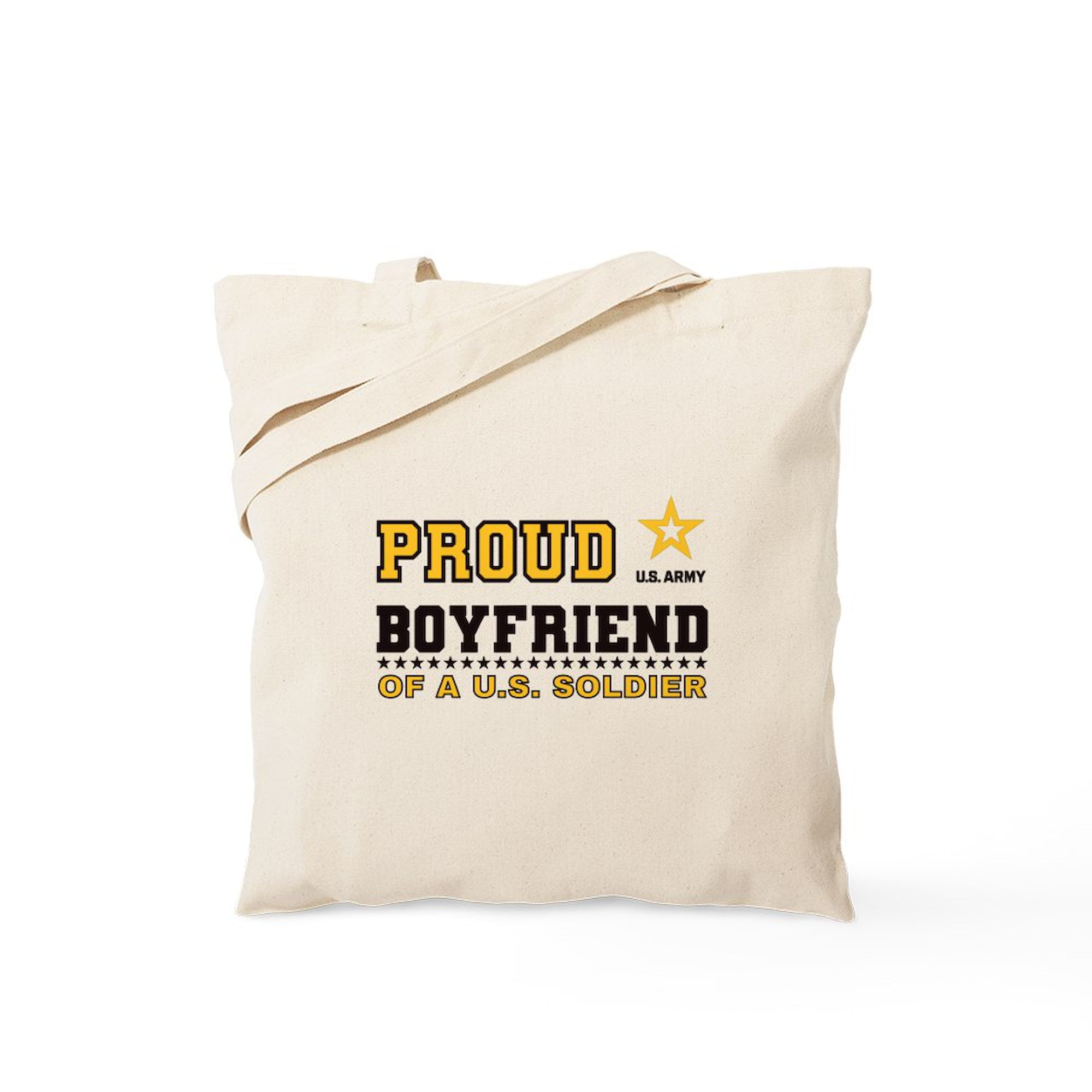 CafePress - Proud Boyfriend Of A Soldier Black And Gold - Unisex Canvas ...