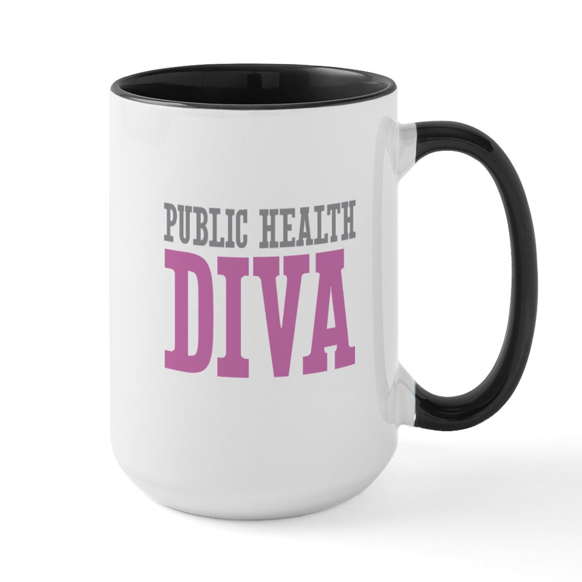CafePress - Public Health DIVA Mugs - 15 oz Ceramic Large White Novelty ...
