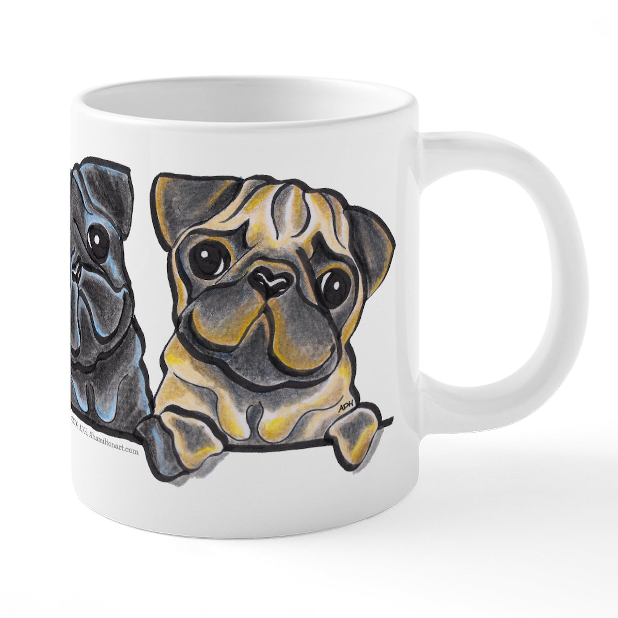 CafePress - Pug Pals - 20 Oz White Ceramic Mega Mug - Walmart.com
