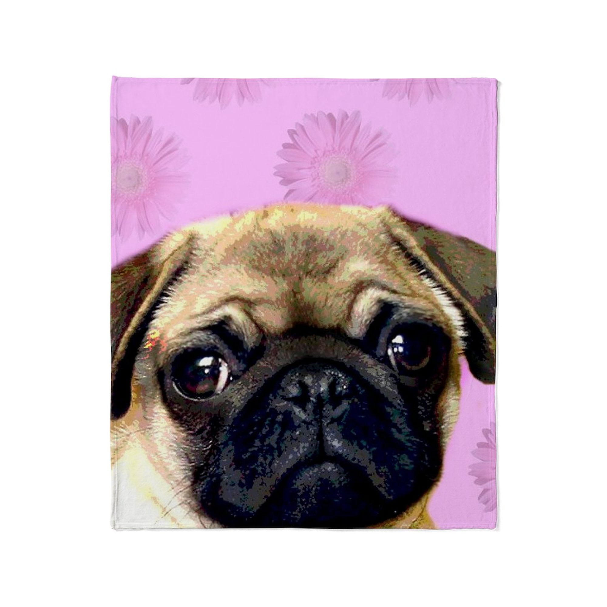 CafePress - Pug Throw Blanket - Soft Fleece Throw Blanket, 50"x60" for ...
