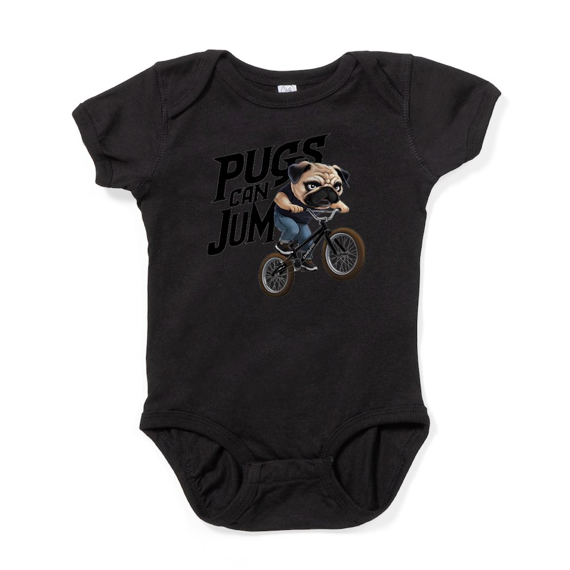 CafePress - Pugs Can Jump - Cute Infant Bodysuit Baby Romper - Size ...