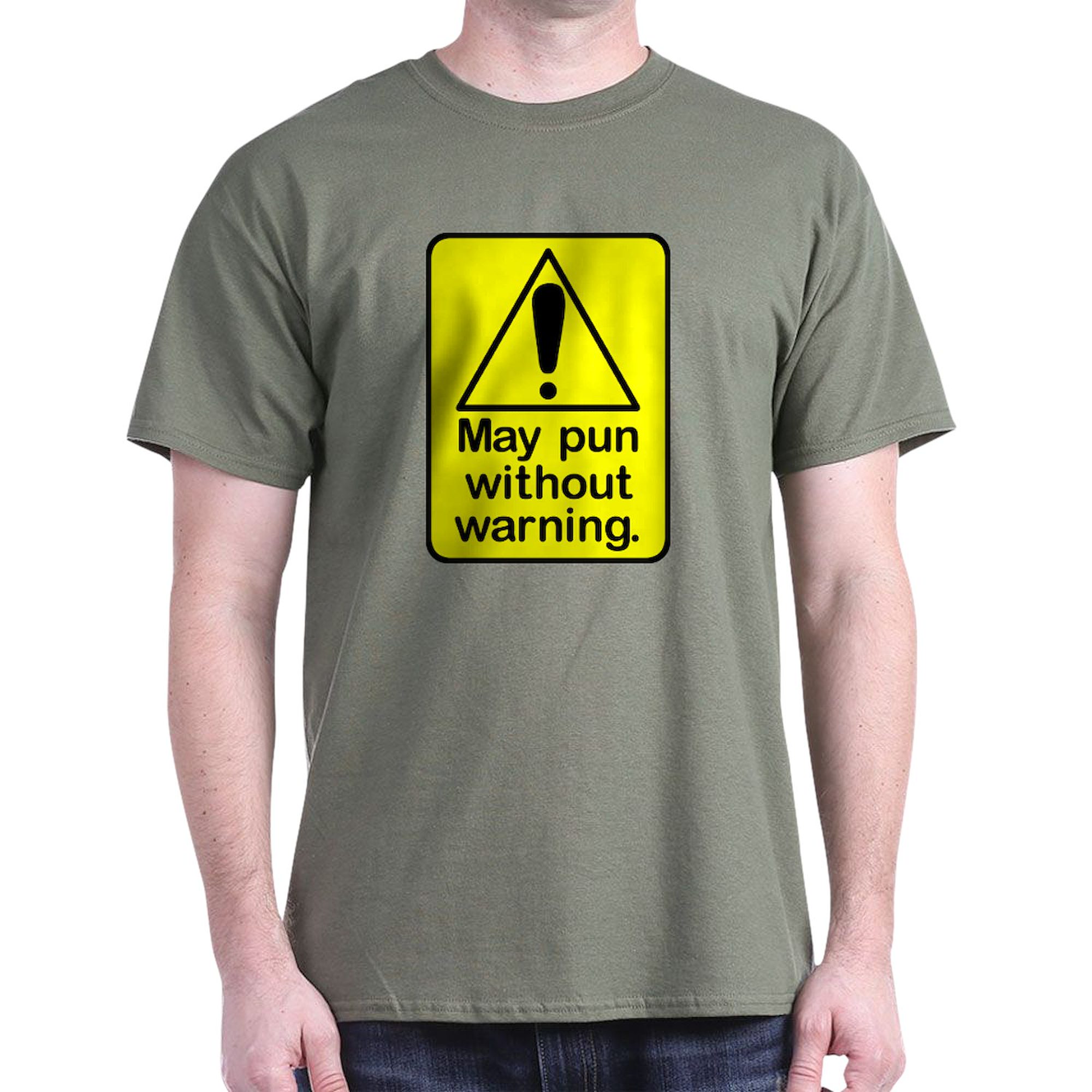 CafePress - Pun Warning Dark T Shirt - 100% Cotton T-Shirt - Walmart.com