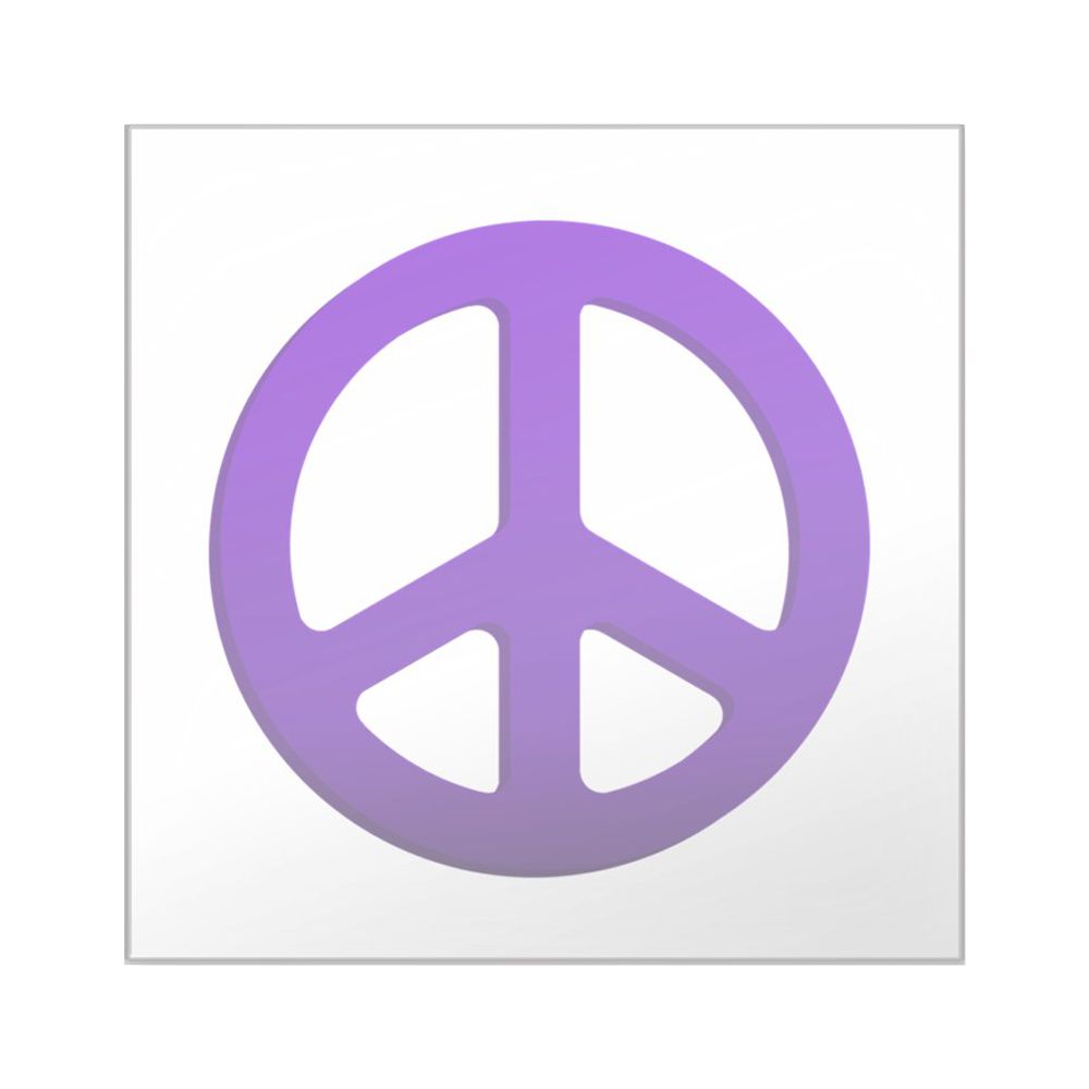 CafePress - Purple Fade Peace Sign Sticker - Square Sticker 3" x 3 ...