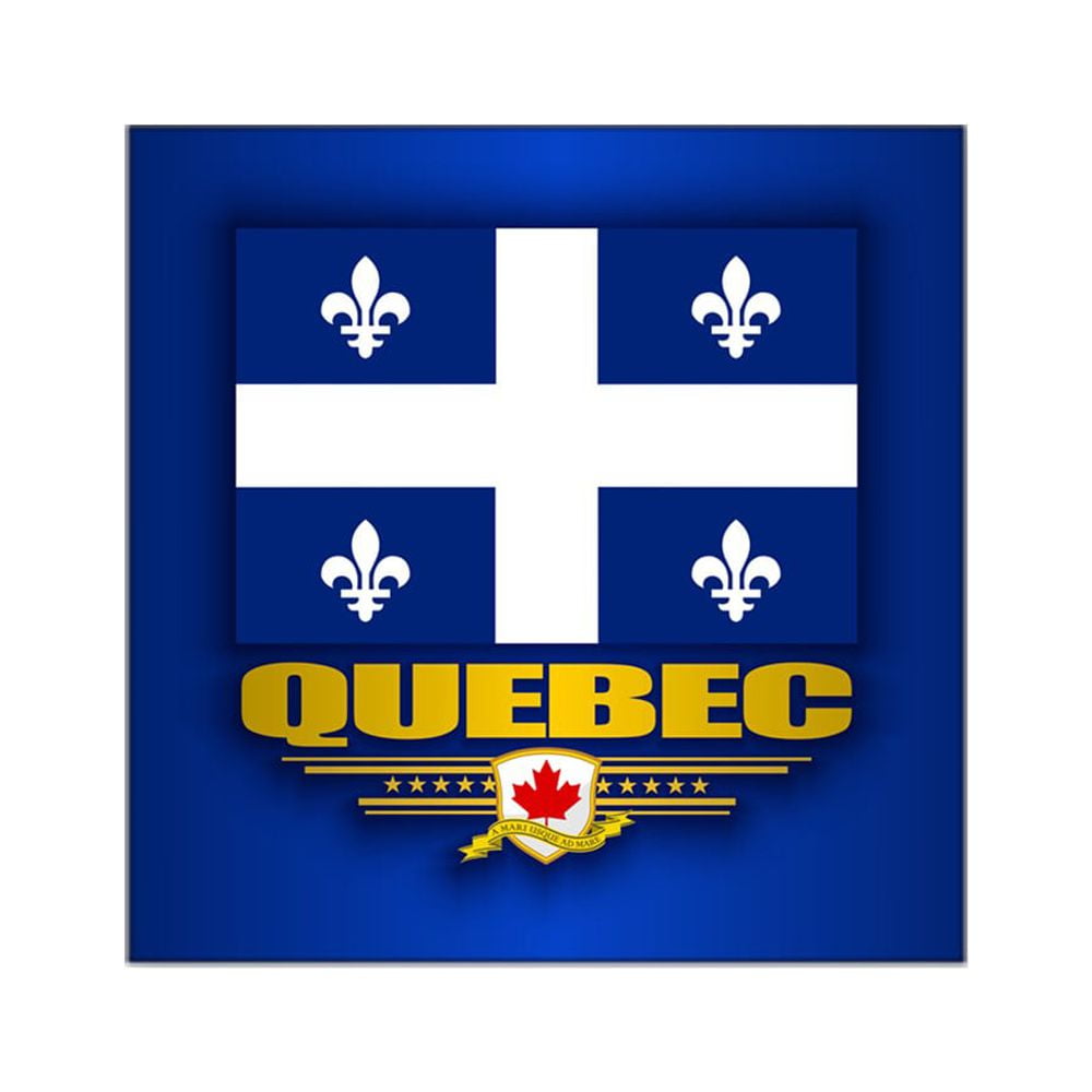 CafePress - Quebec Flag Sticker - Square Sticker 3" x 3" - Walmart.com