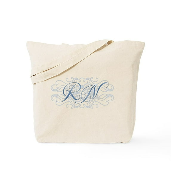 CafePress - RN Fancy Graphic Nurse Tote Bag - Unisex Canvas Tote Bag ...