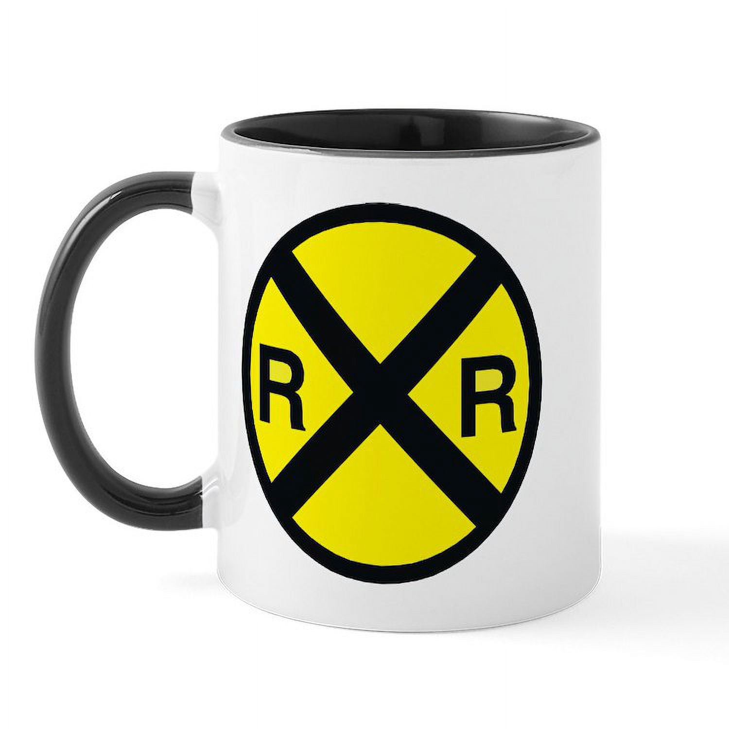CafePress - Railroad Crossing Mug - 11 oz Ceramic Mug - Novelty Coffee ...