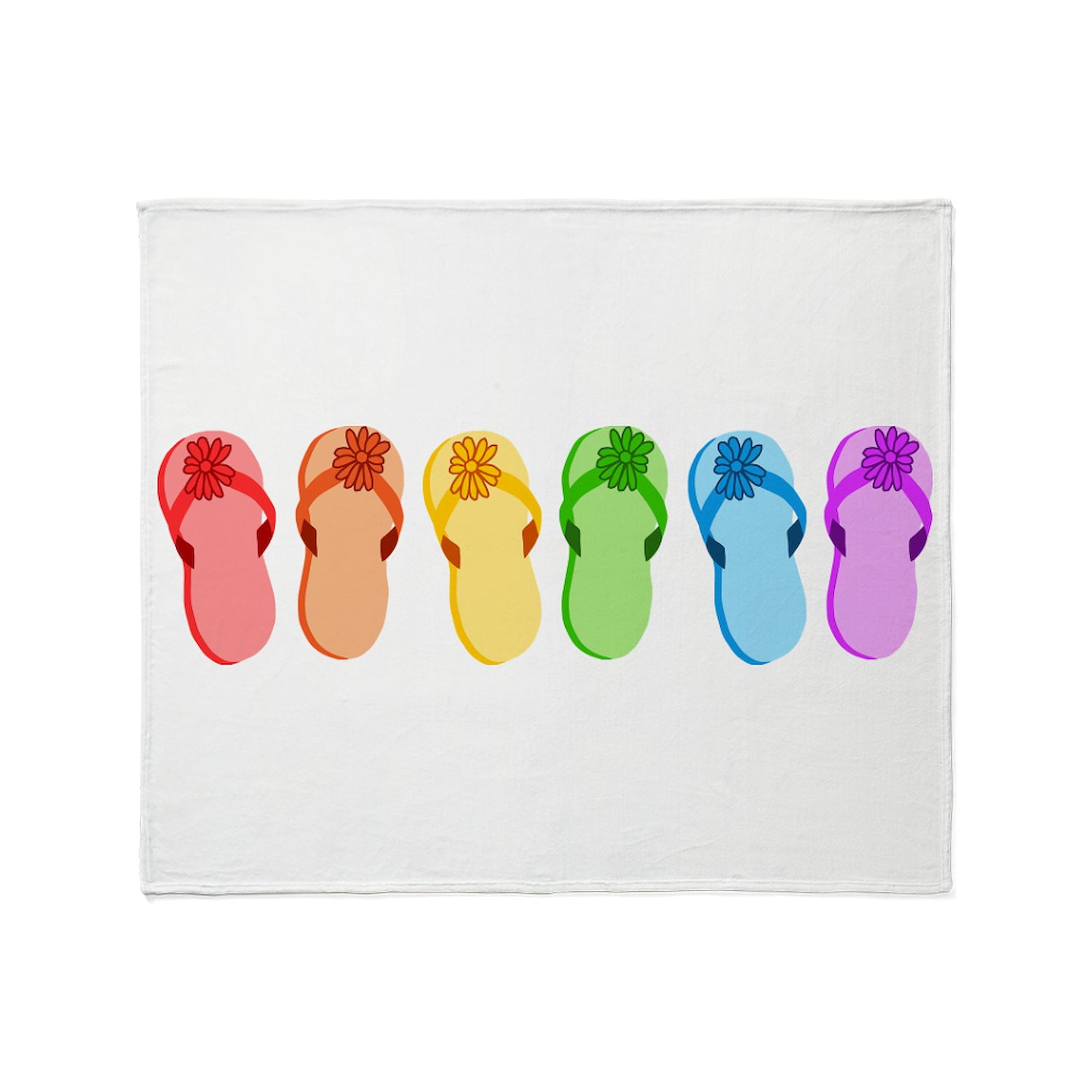 CafePress - Rainbow Flip Flops Throw Blanket - Soft Fleece Throw ...