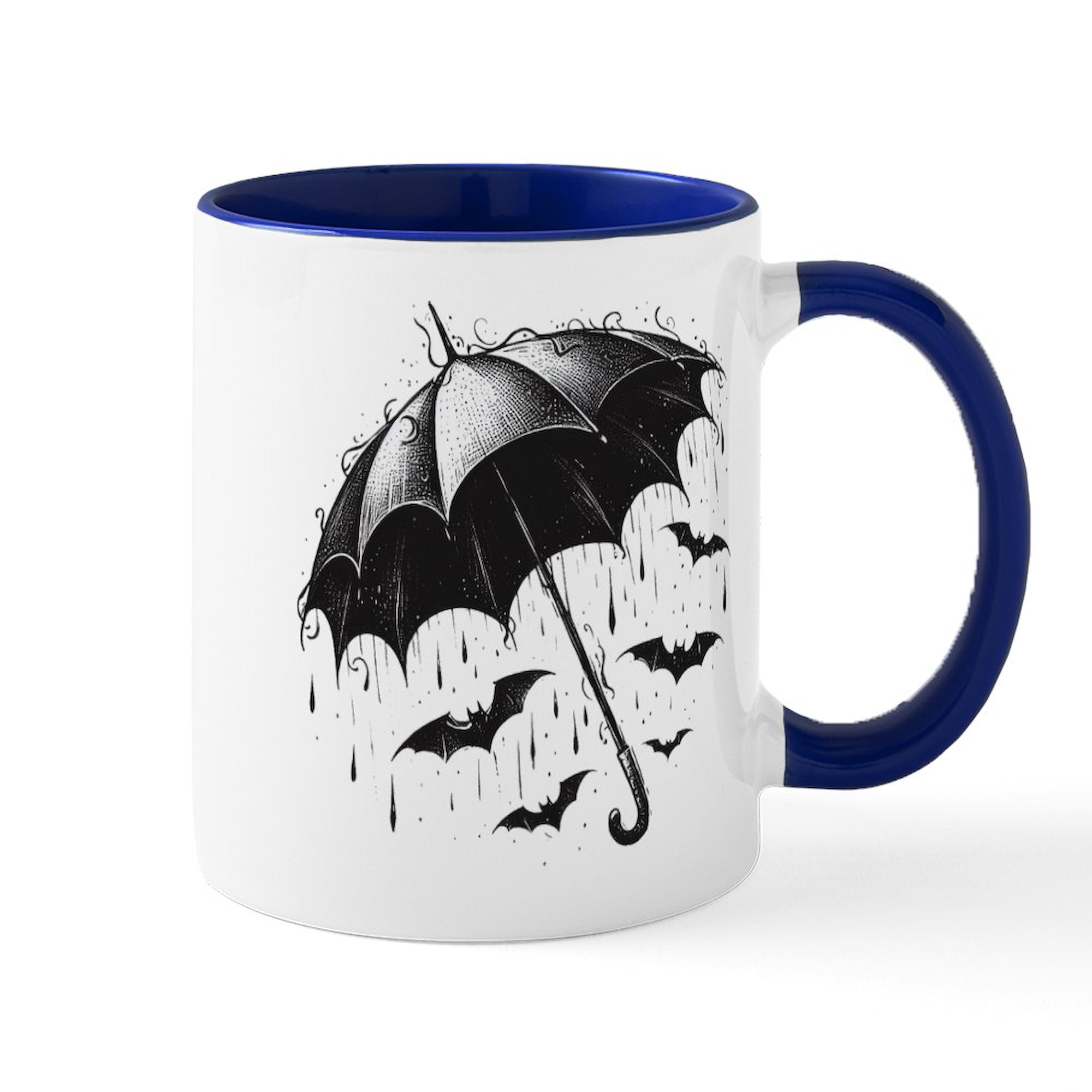 CafePress - Raining Bats Mugs - 11 oz Ceramic Mug - Novelty Coffee Tea ...