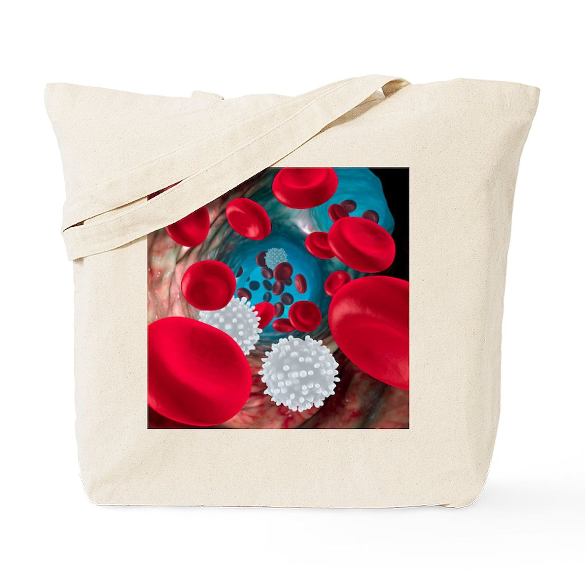 CafePress - Red And White Blood Cells Tote Bag - Unisex Canvas Tote Bag ...