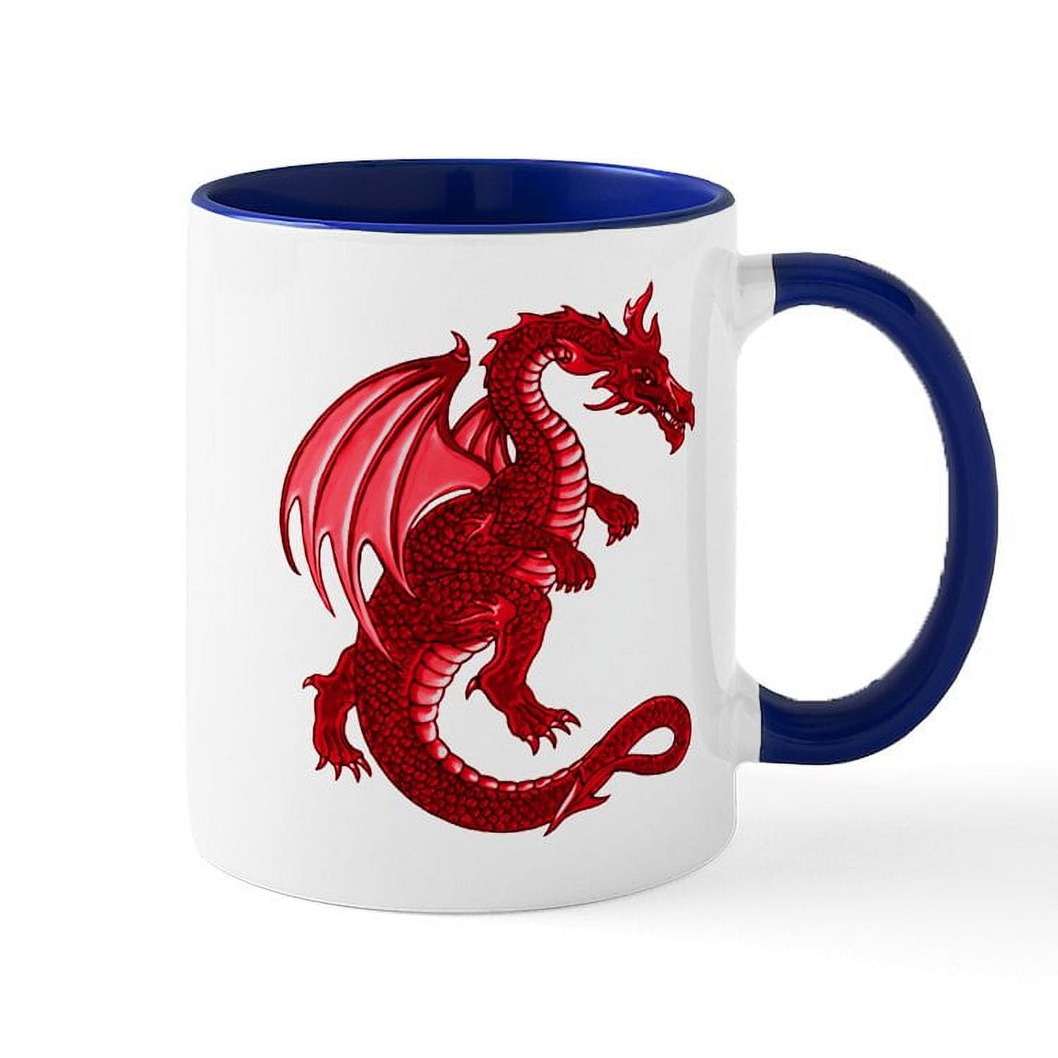 CafePress - Red Dragon Mug - 11 oz Ceramic Mug - Novelty Coffee Tea Cup ...