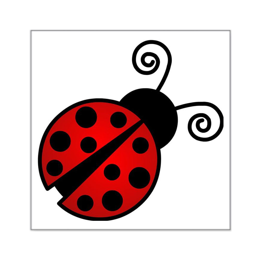 CafePress - Red Ladybug 2 Square Sticker 3 X 3 - Square Sticker 3" x 3 ...