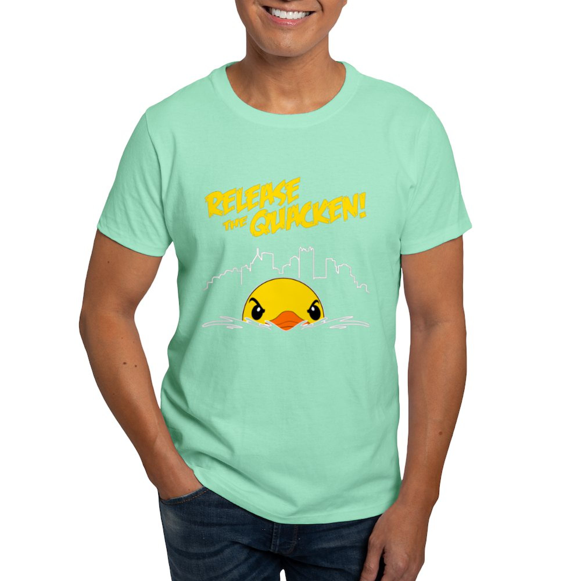 CafePress - Release The Quacken Dark T Shirt - Men's Classic Graphic ...