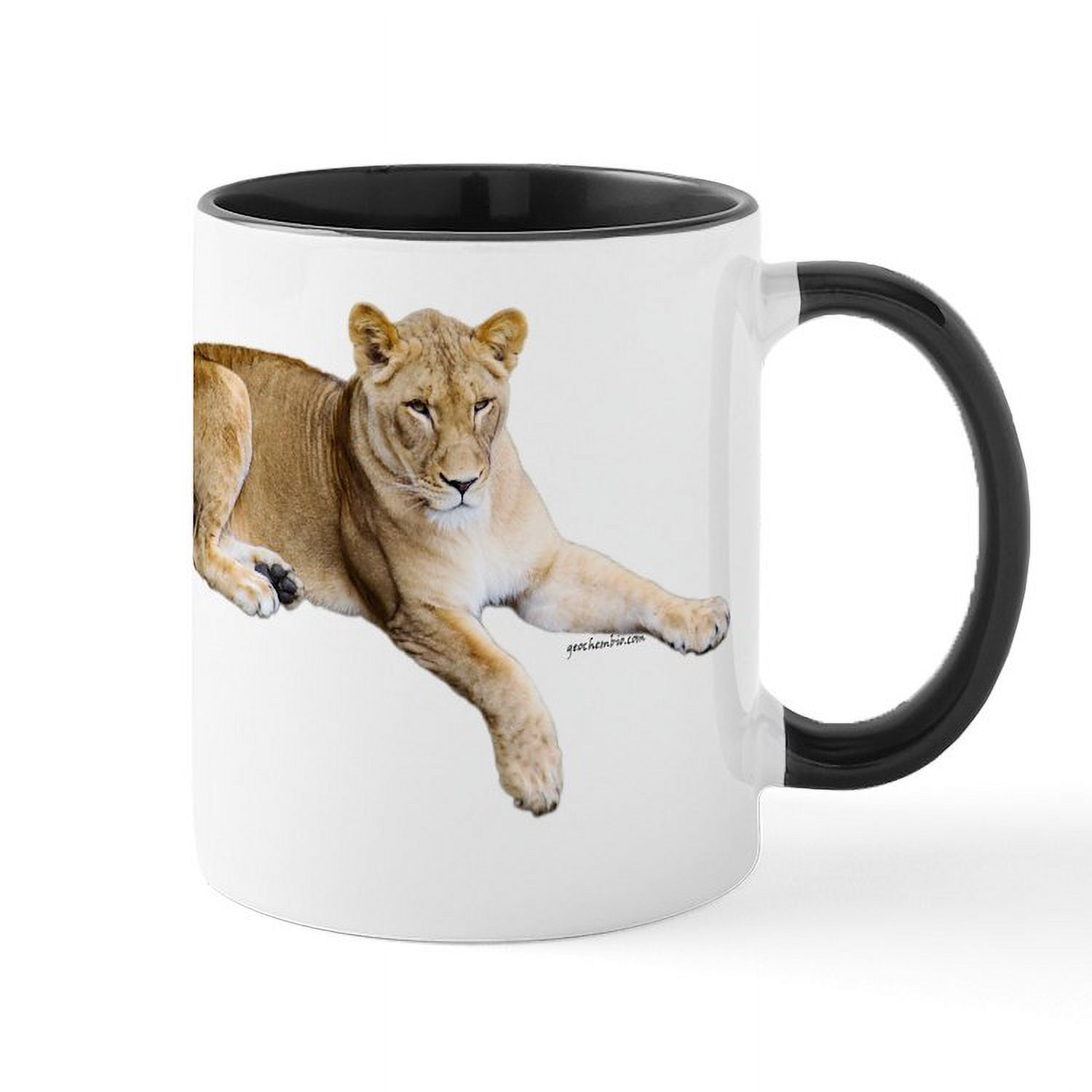 CafePress - Resting Lioness Mug - 11 oz Ceramic Mug - Novelty Coffee ...