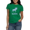 CafePress - Retro Alaska Moose Women's Dark T Shirt - Women's ...