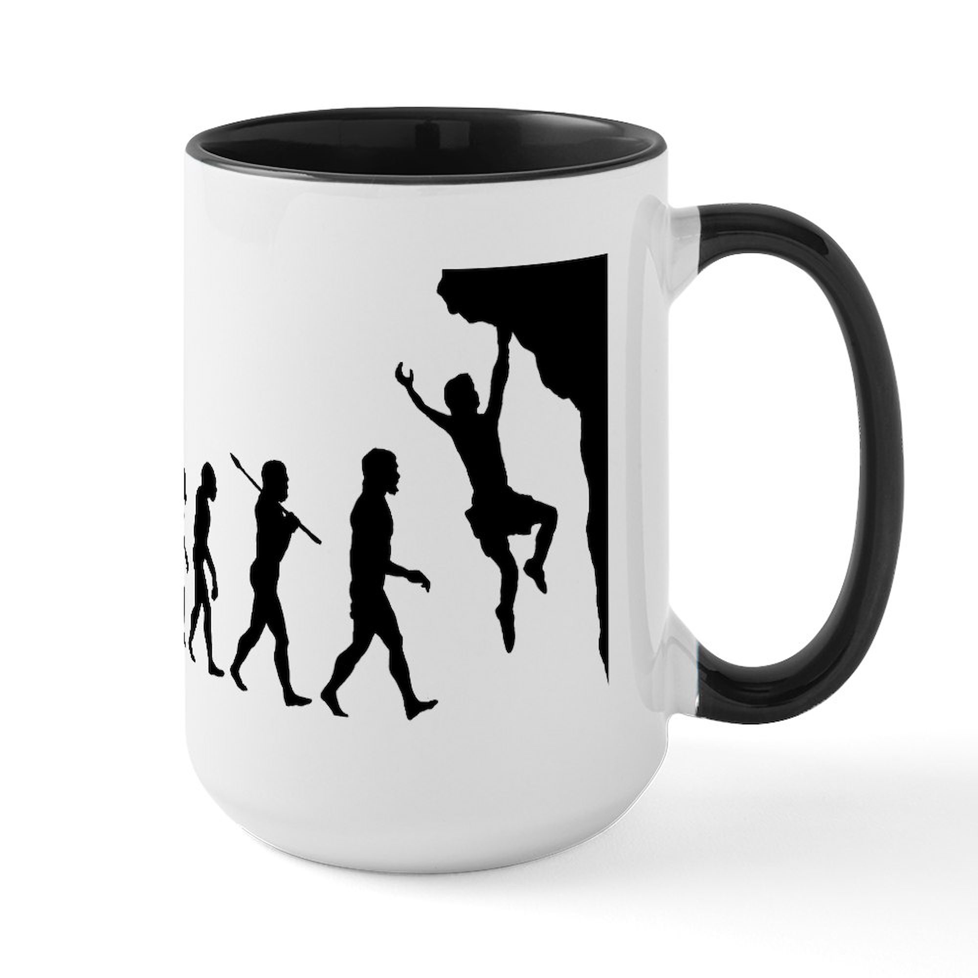 CafePress - Rock Climber Large Mug - 15 oz Ceramic Large White Novelty ...