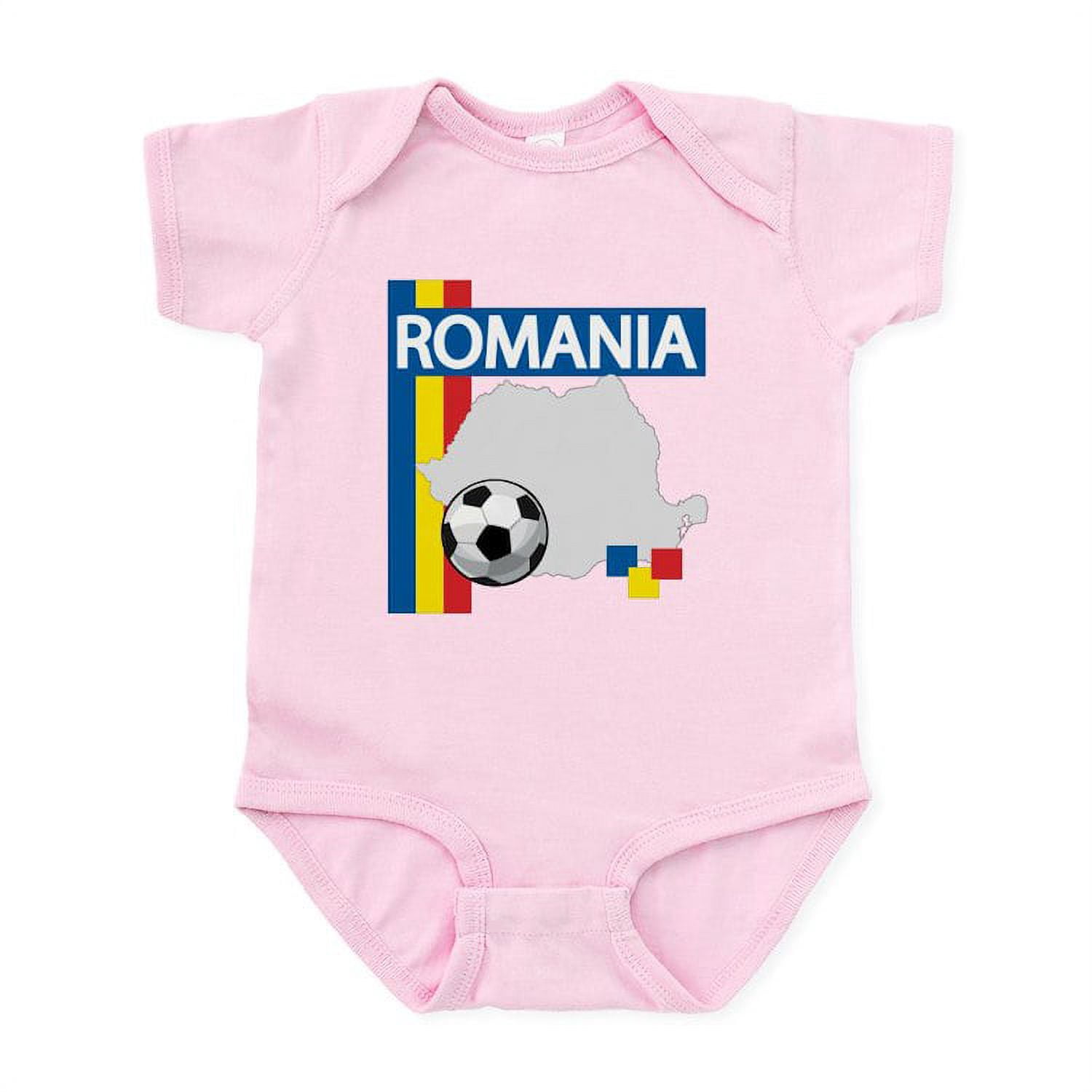 CafePress - Romania Soccer Infant Bodysuit - Baby Light Bodysuit, Size ...
