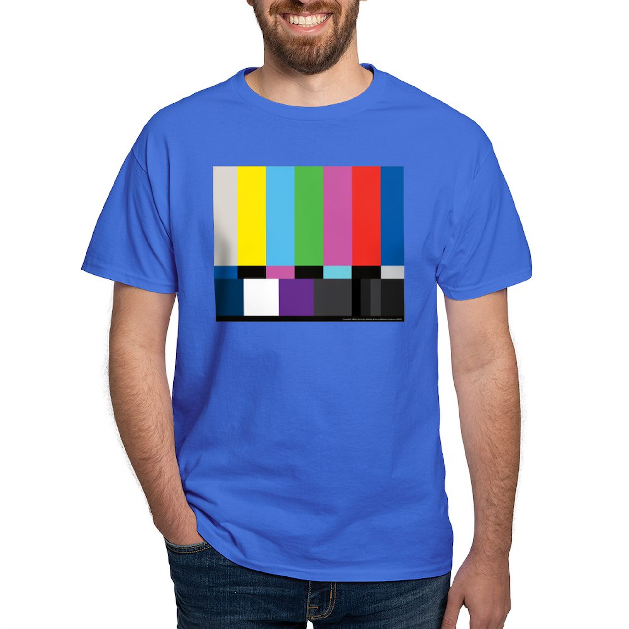 CafePress - SMPTE Standard Definition Television Color Bars EG - Men's Classic Graphic Cotton T ...